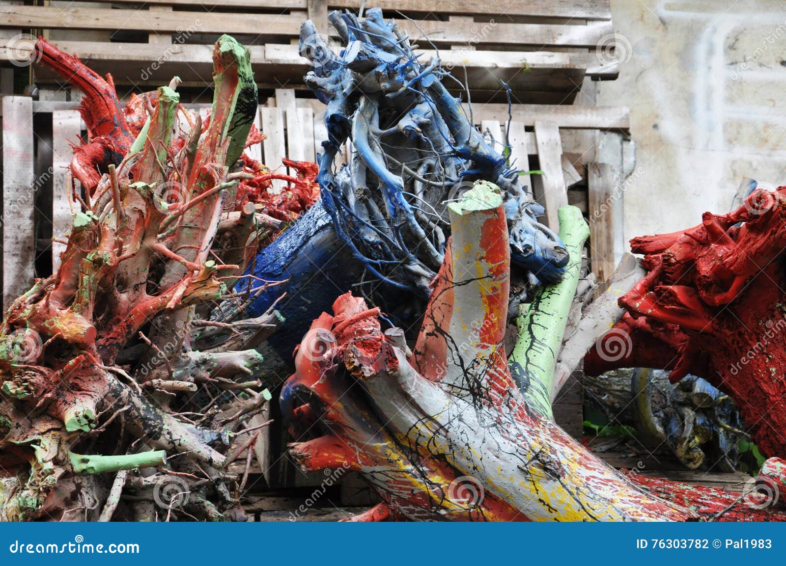 Painted tree roots stock photo. Image of agriculture - 76303782