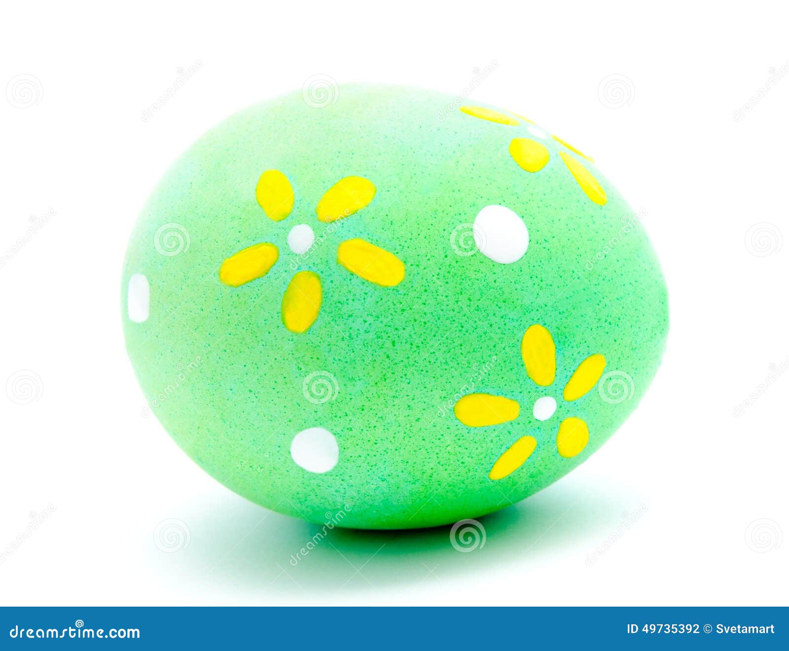 Painted Turquoise Easter Egg Isolated Stock Photo - Image of isolated ...