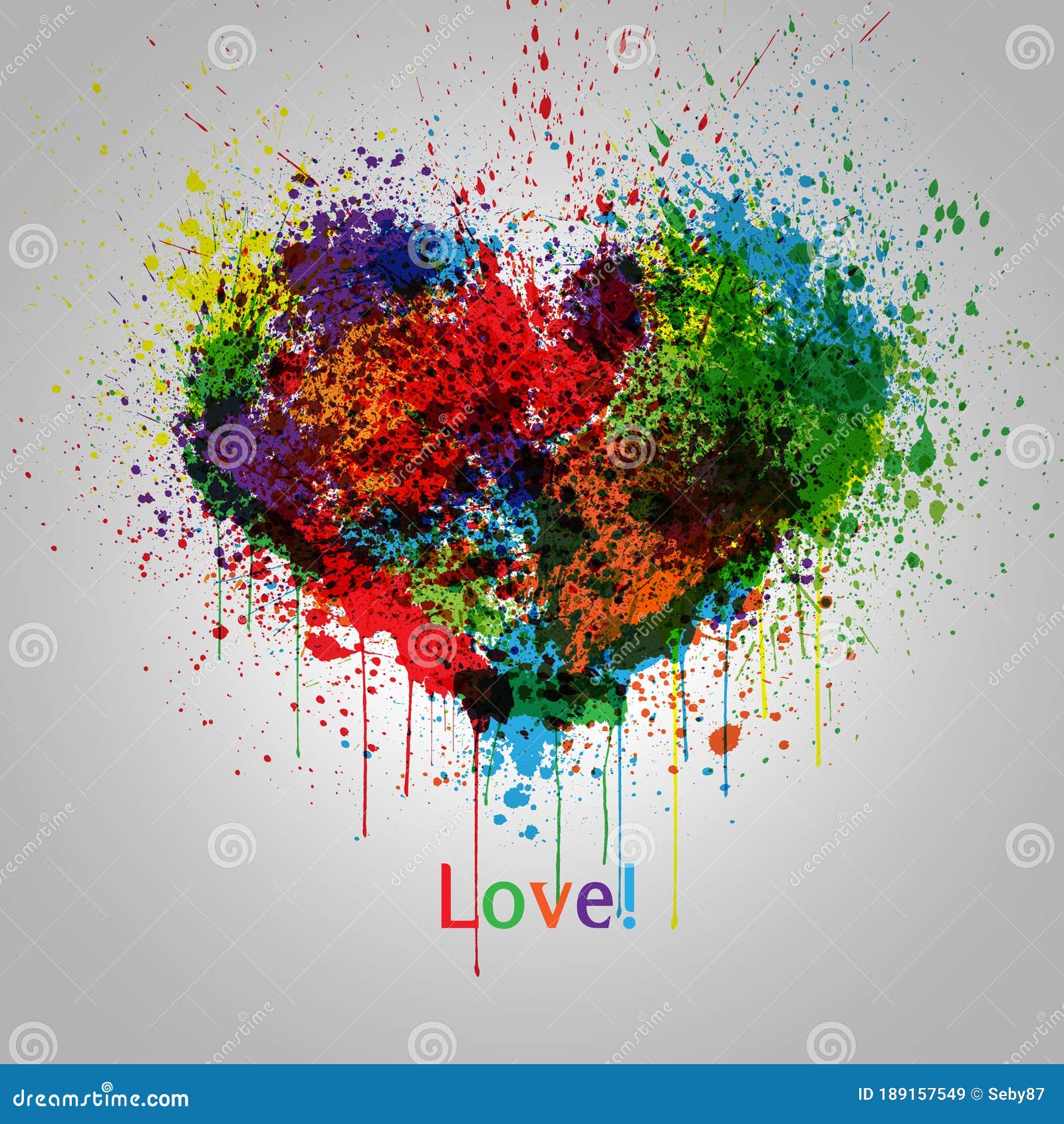Painted vector heart stock vector. Illustration of heart - 189157549