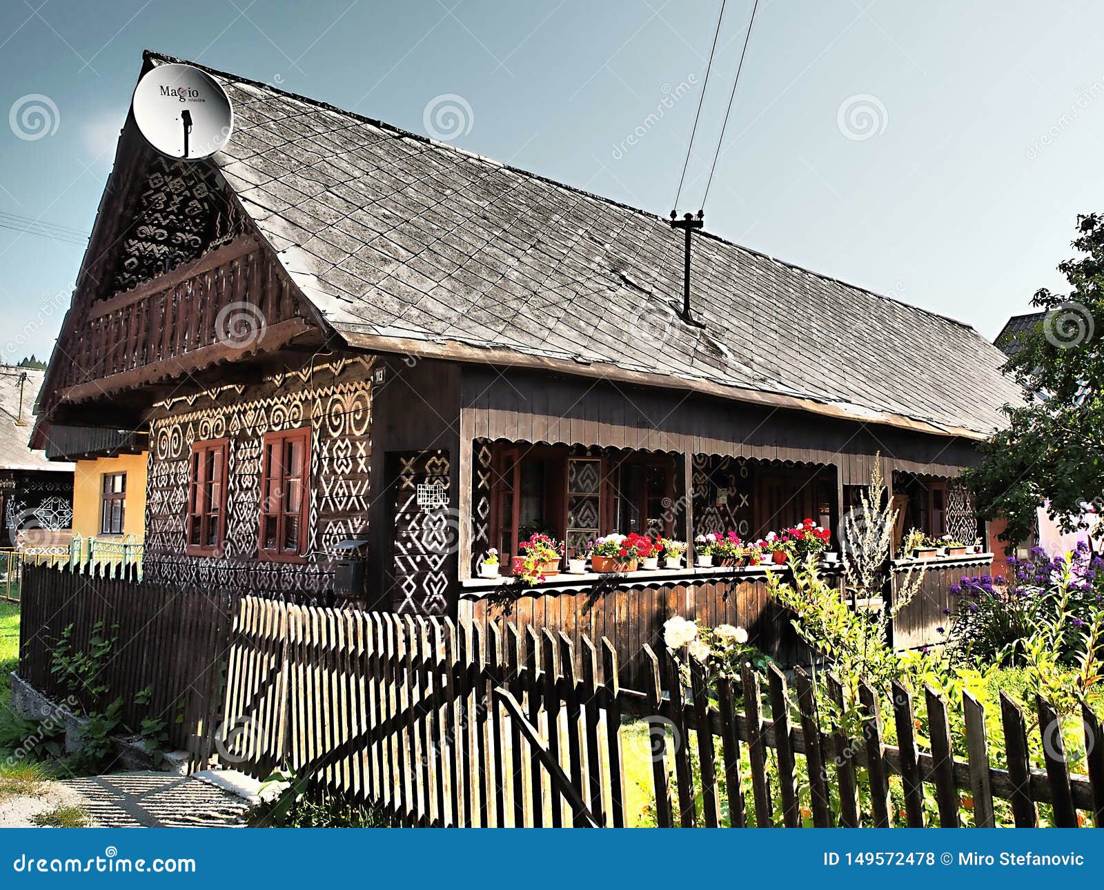 Painted Village of CICMANY - SLOVAKIA Editorial Stock Photo - Image of ...