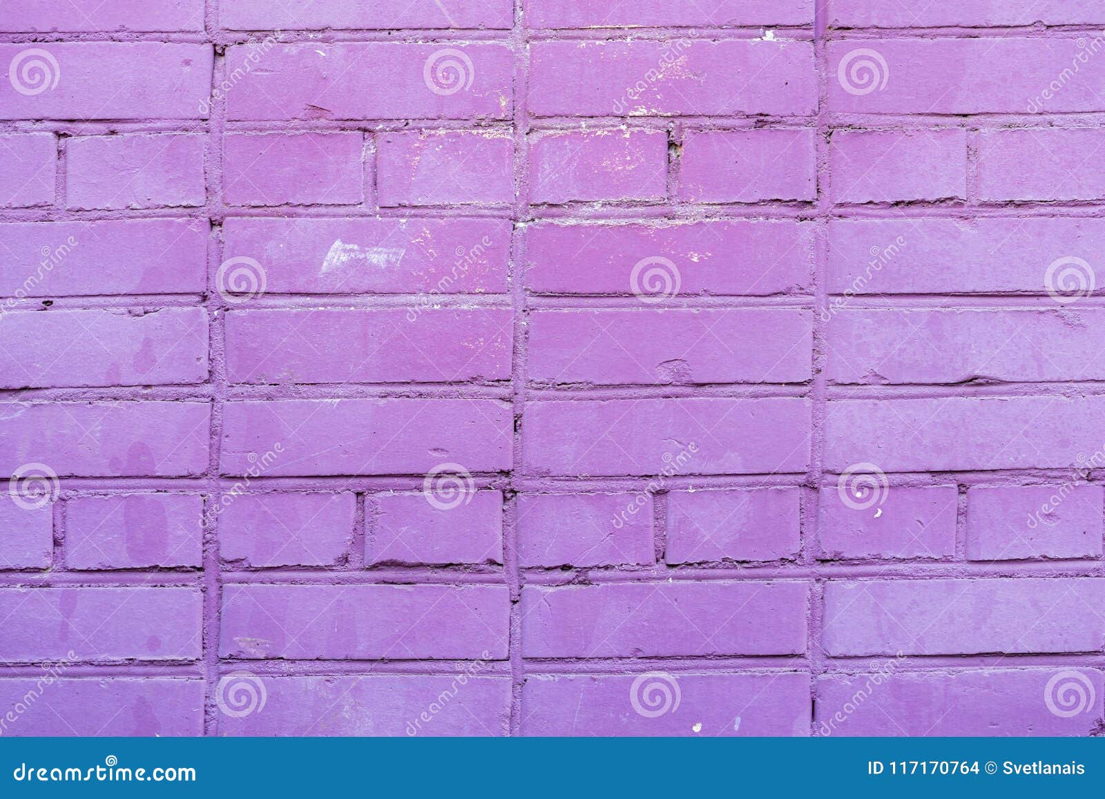 Painted Violet Brick Wall, Urban Background, Space for Text. Horizontal ...