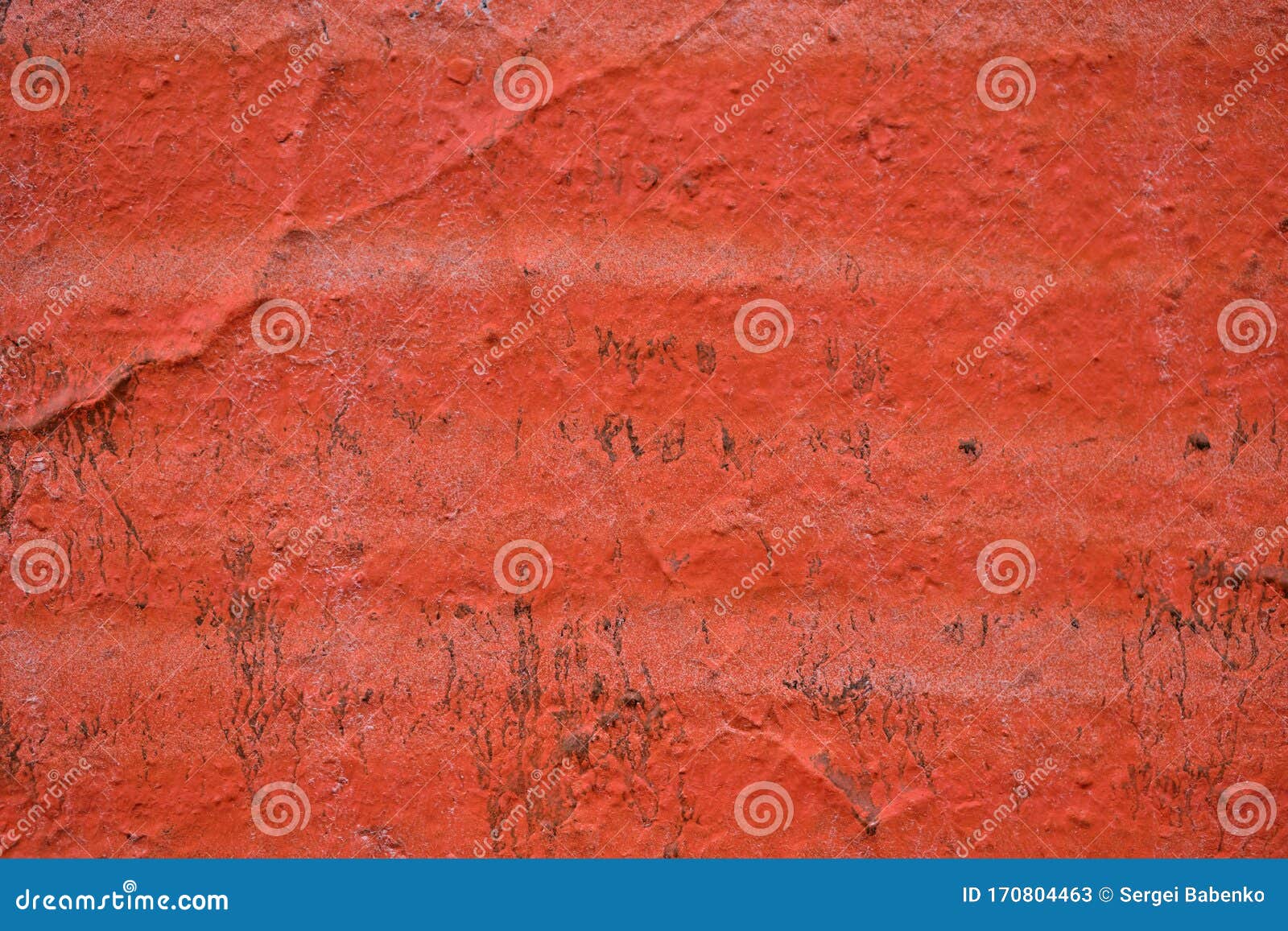 The Painted Wall of the Facade is in Bright Red. Texture Stock Image ...
