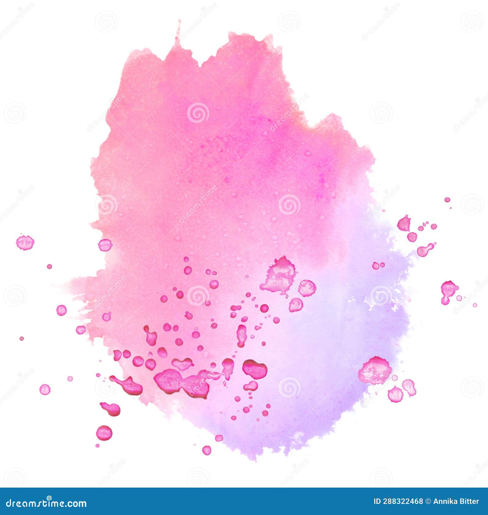 Painted Watercolor Blob in Pink Stock Illustration - Illustration of ...