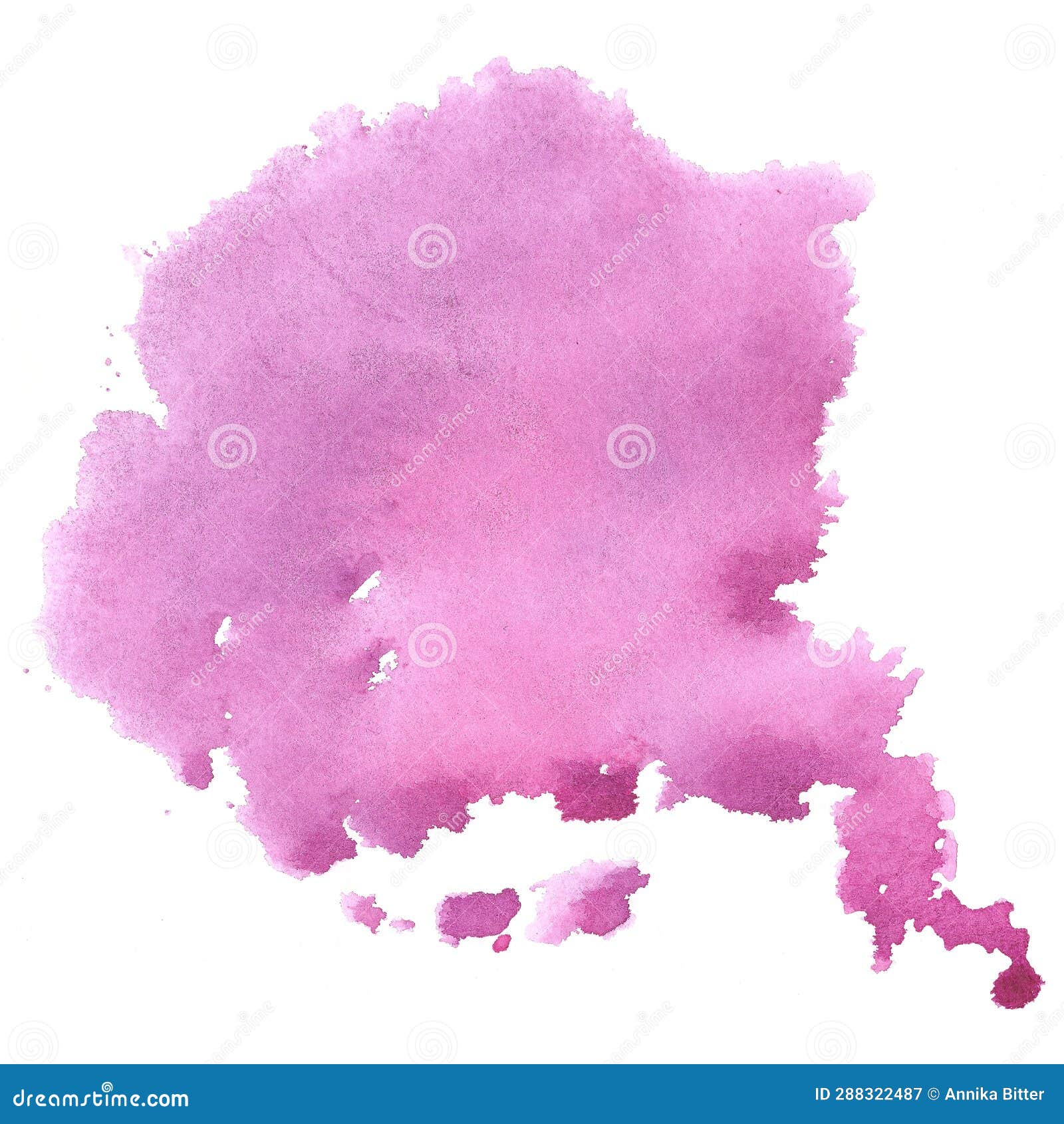 Painted Watercolor Blob in Pink Stock Illustration - Illustration of ...