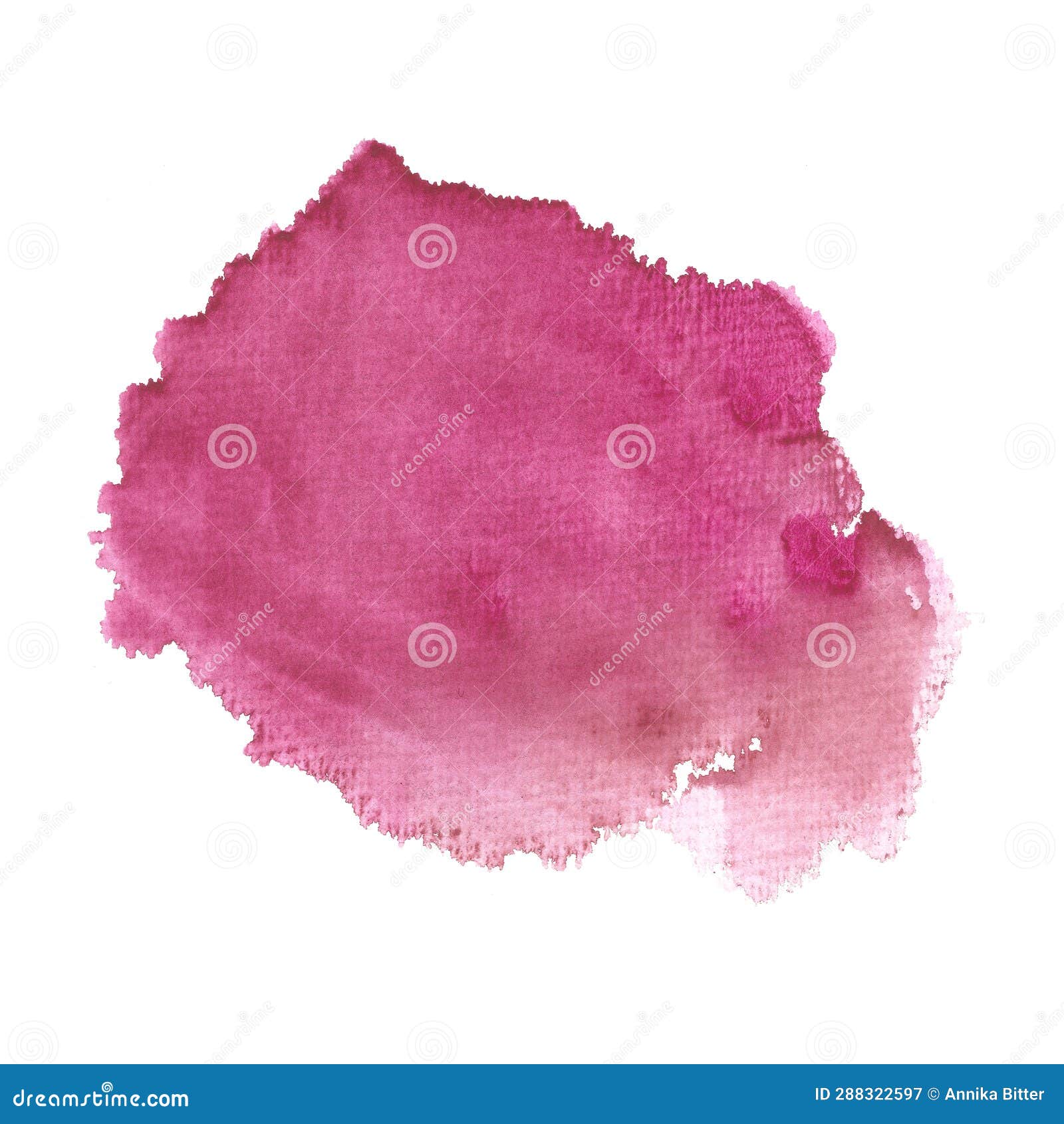 Painted Watercolor Blob in Pink Stock Image - Image of rose, background ...
