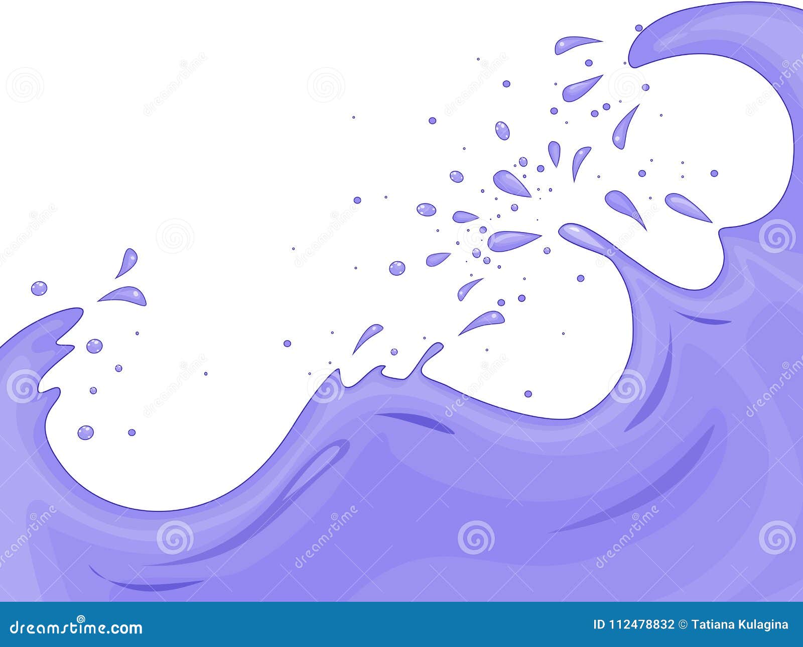 Painted wave. Vector. stock vector. Illustration of bubbles - 112478832