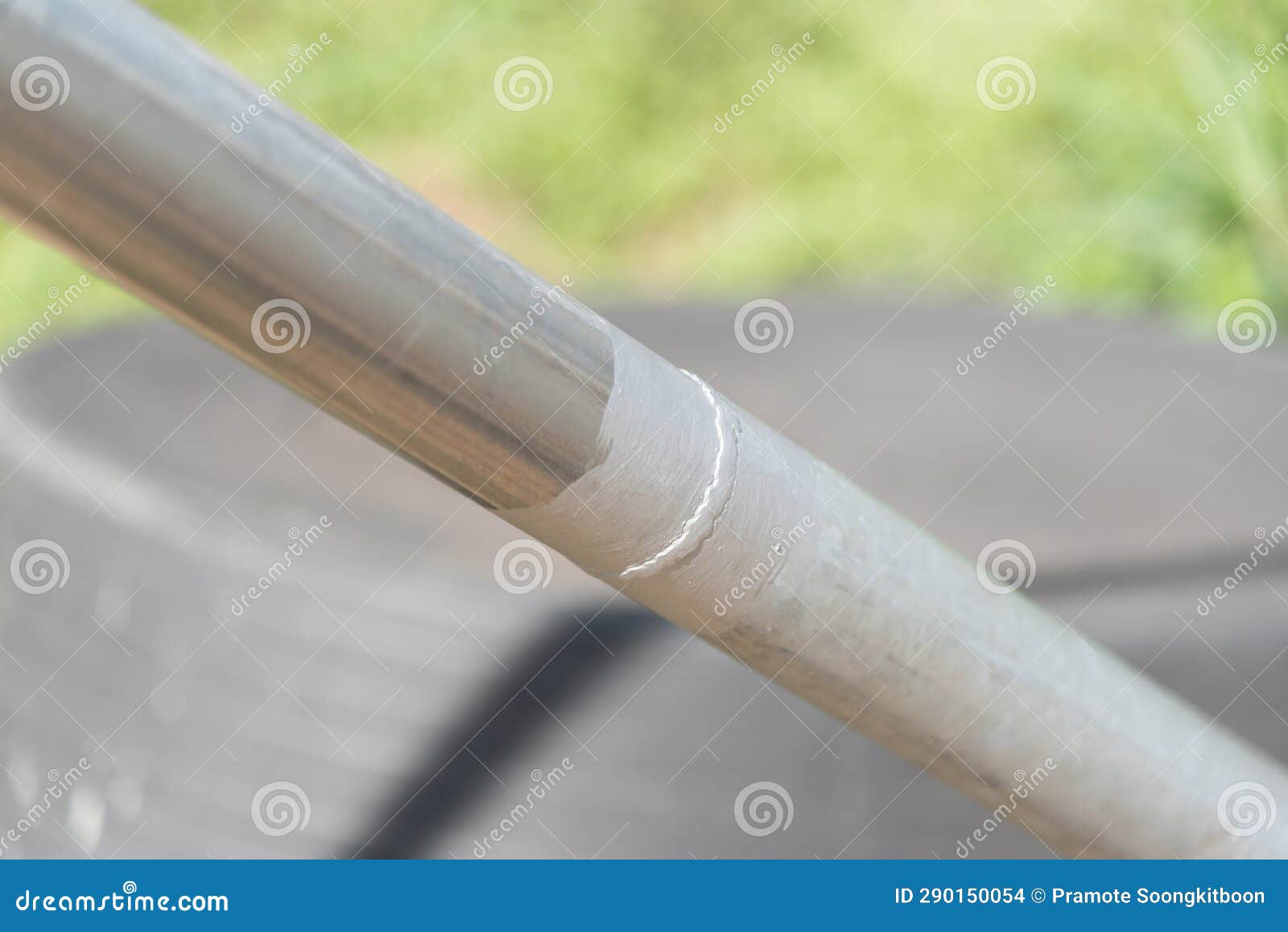 Painted the Weld Pipe Steel for Protect from Rust Stock Photo - Image ...