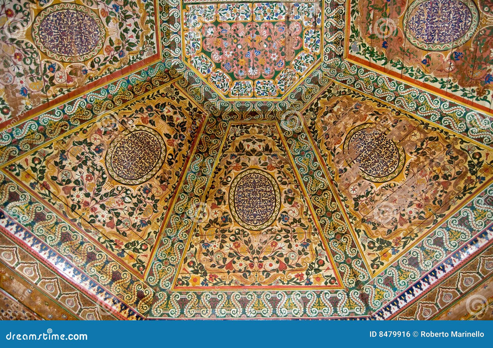 Painted wooden ceiling stock photo. Image of coloured - 8479916