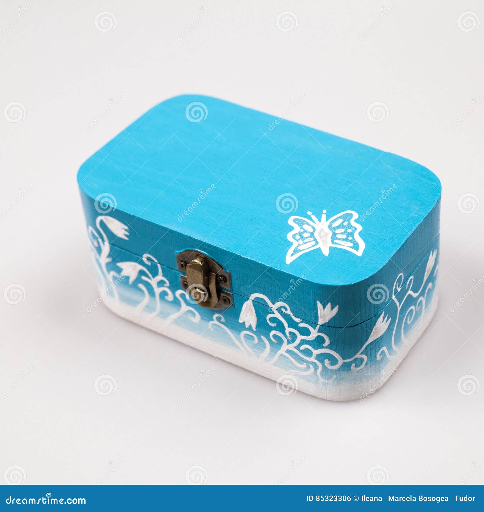 Painted, Wooden Small Box for Multiple Purposes Stock Photo - Image of ...