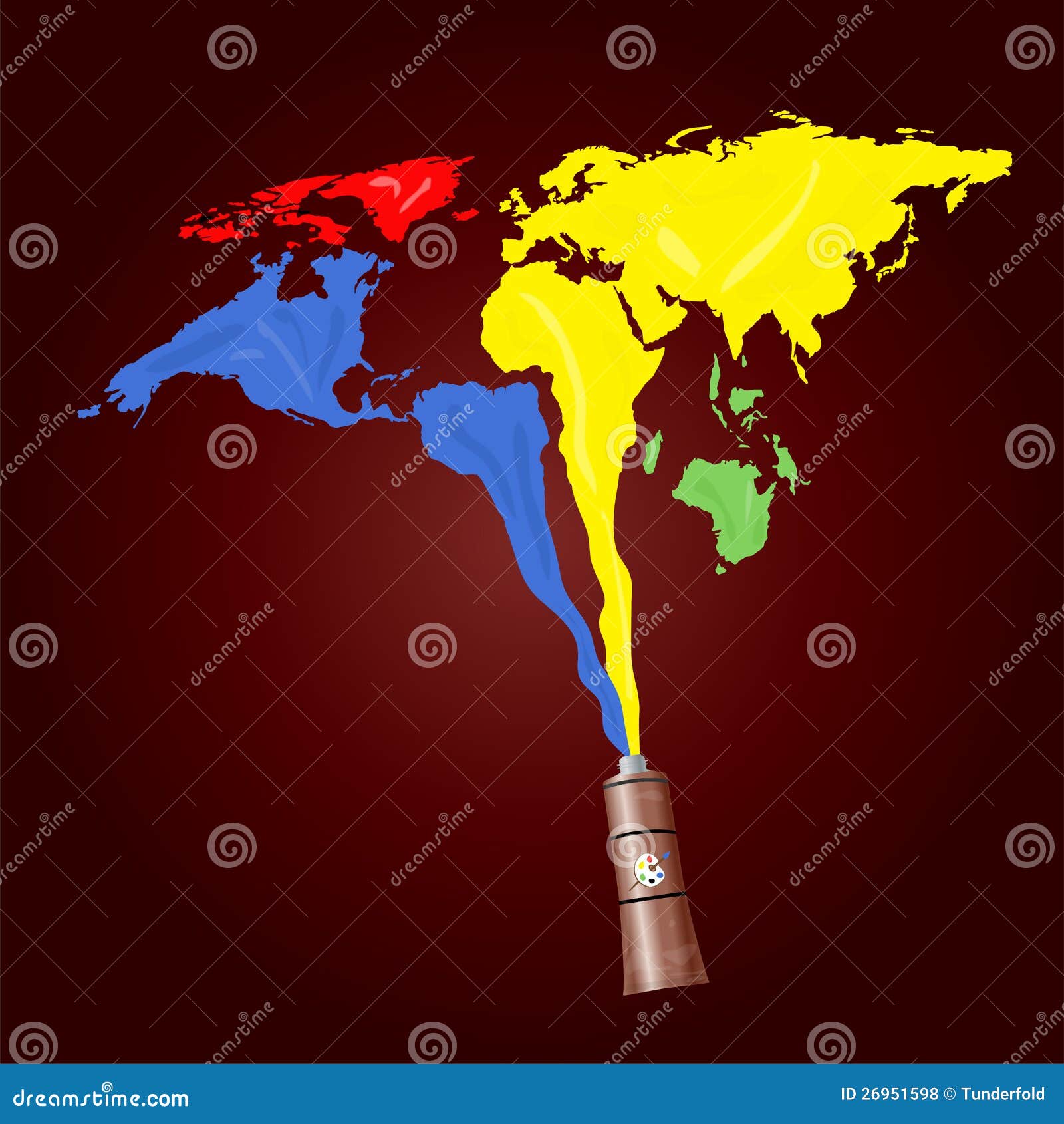 Painted world stock illustration. Illustration of paint - 26951598