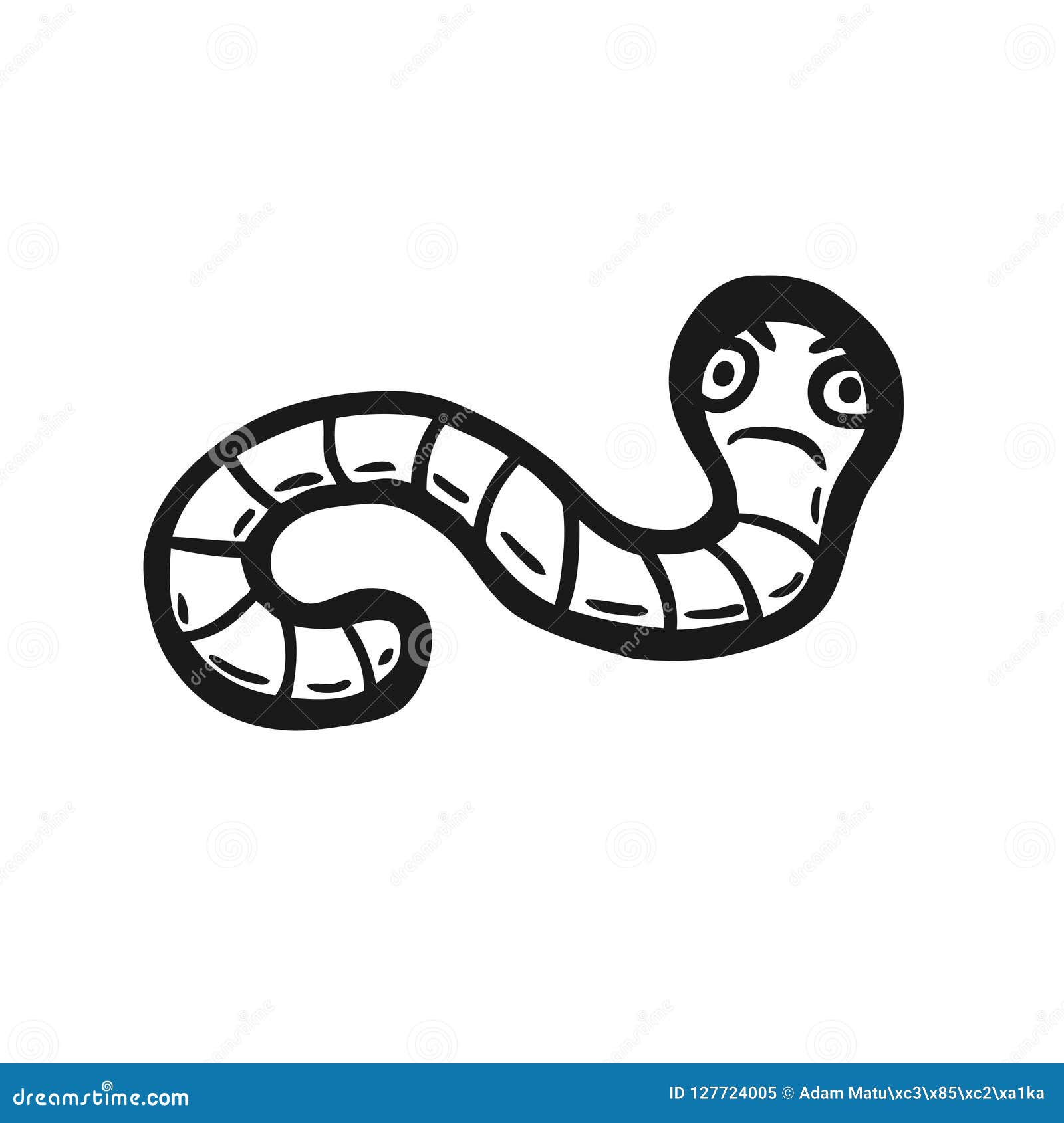 Angry Worm Cartoon Vector Illustration | CartoonDealer.com #63971674
