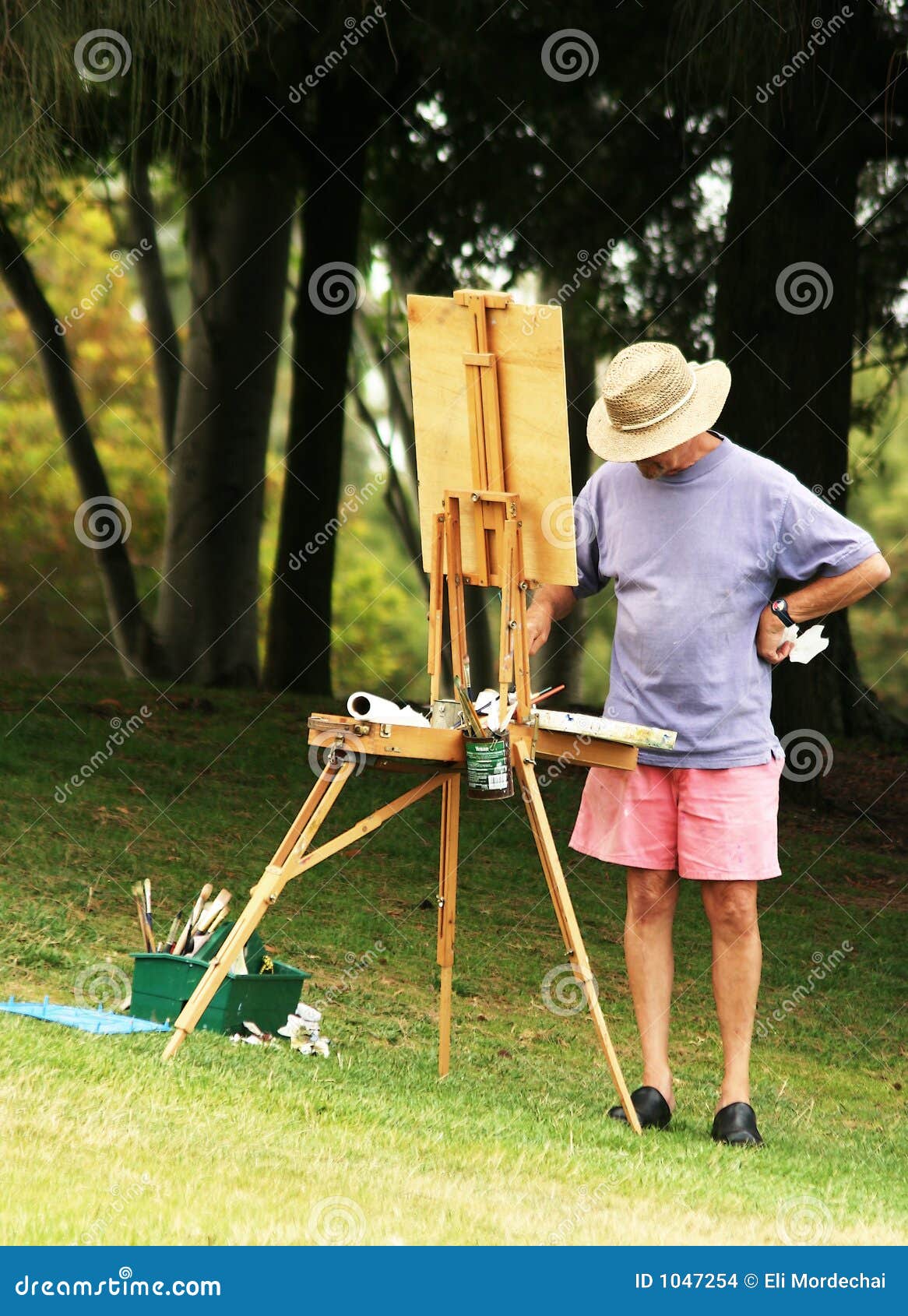 Painter stock photo. Image of outdoor, paint, park, brush - 1047254