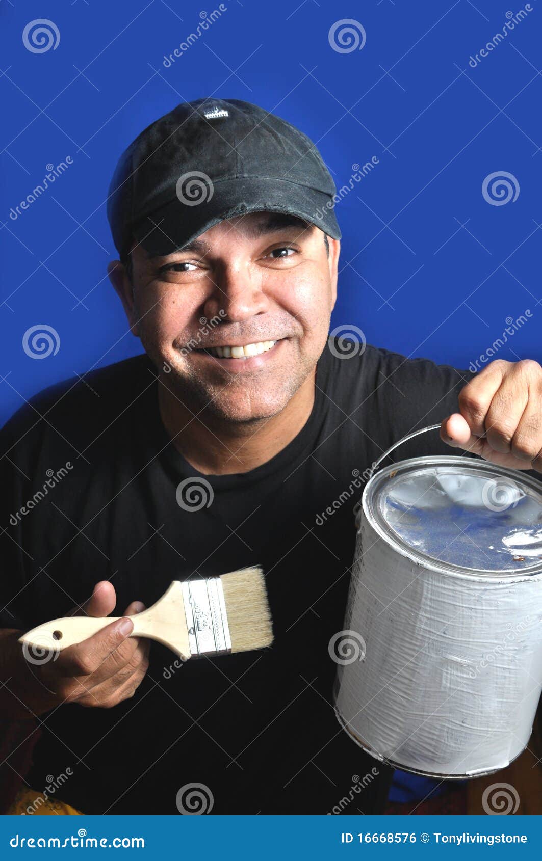 Painter stock photo. Image of happy, paint, decoration - 16668576