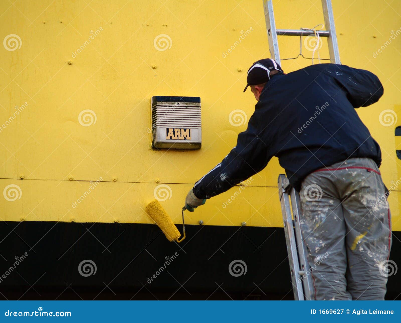 Painter stock image. Image of adult, workplace, paint - 1669627