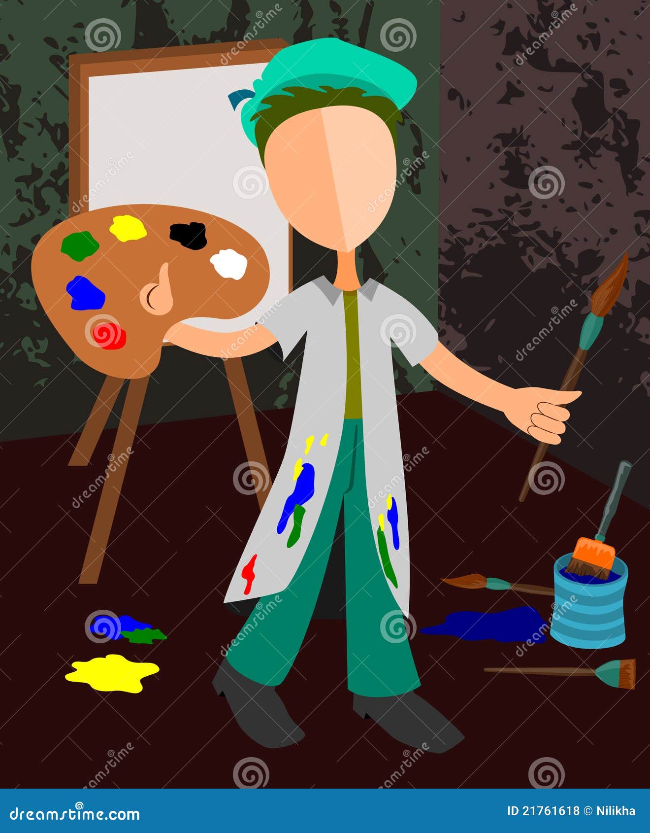 Painter stock illustration. Illustration of design, graphic - 21761618