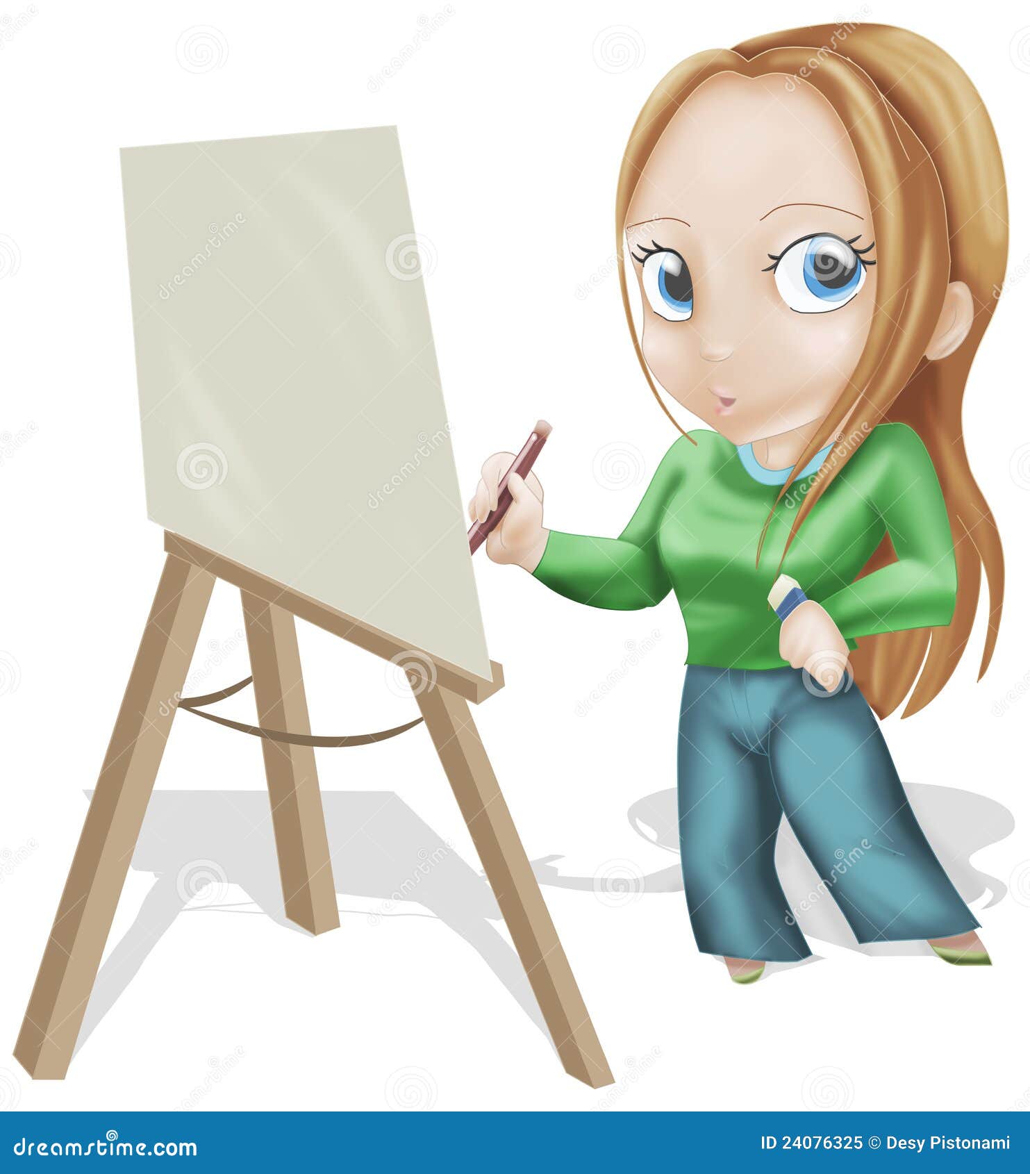 Painter stock image. Illustration of paint, creativity - 24076325