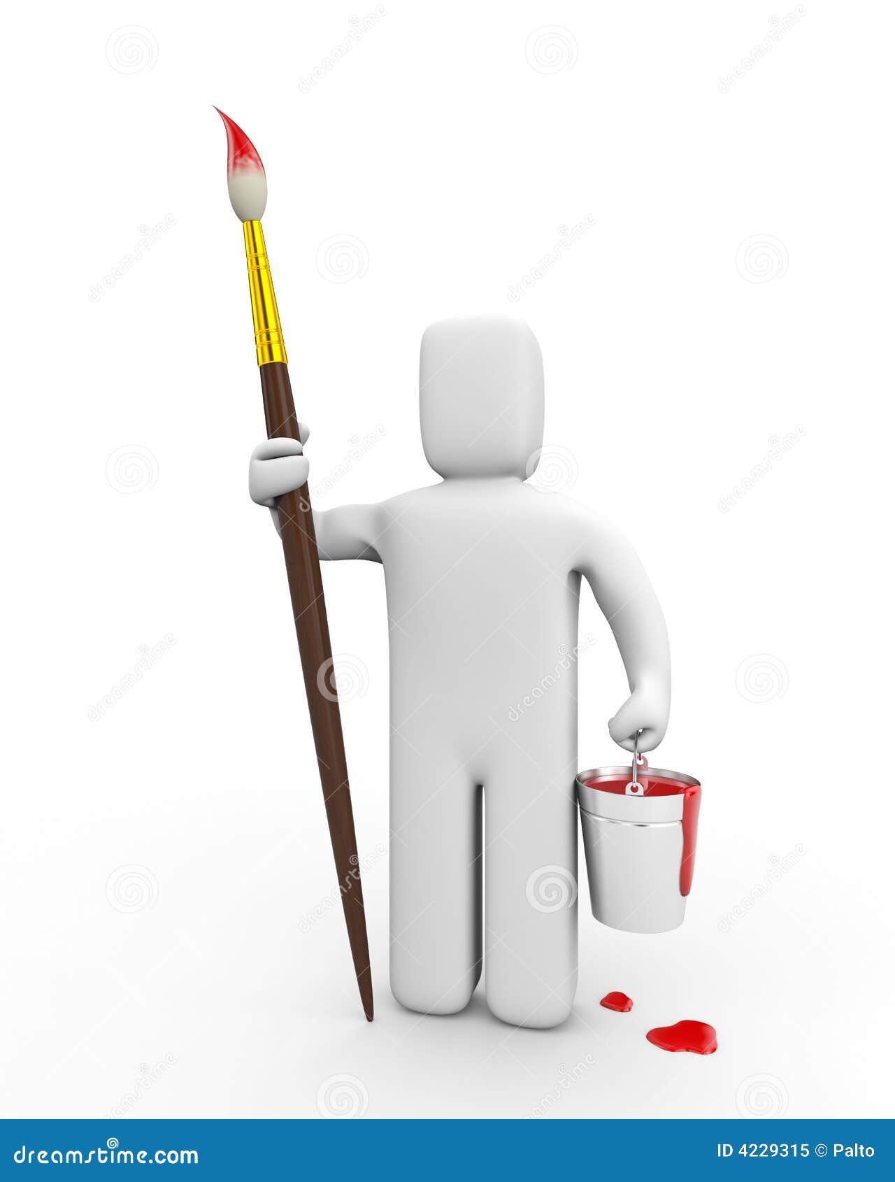 Painter stock illustration. Illustration of color, artist - 4229315