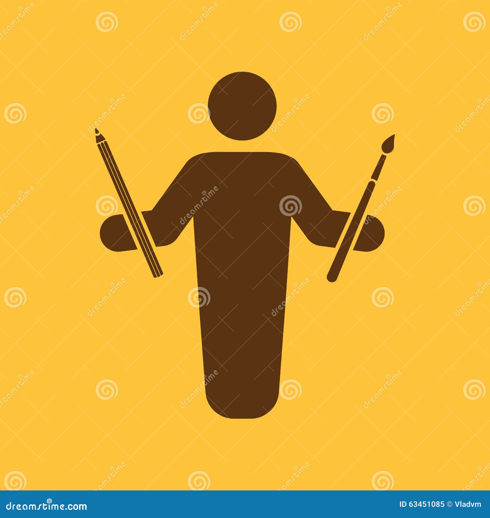 The Painter Avatar Icon. Artist and Craftsman Symbol Stock Illustration ...