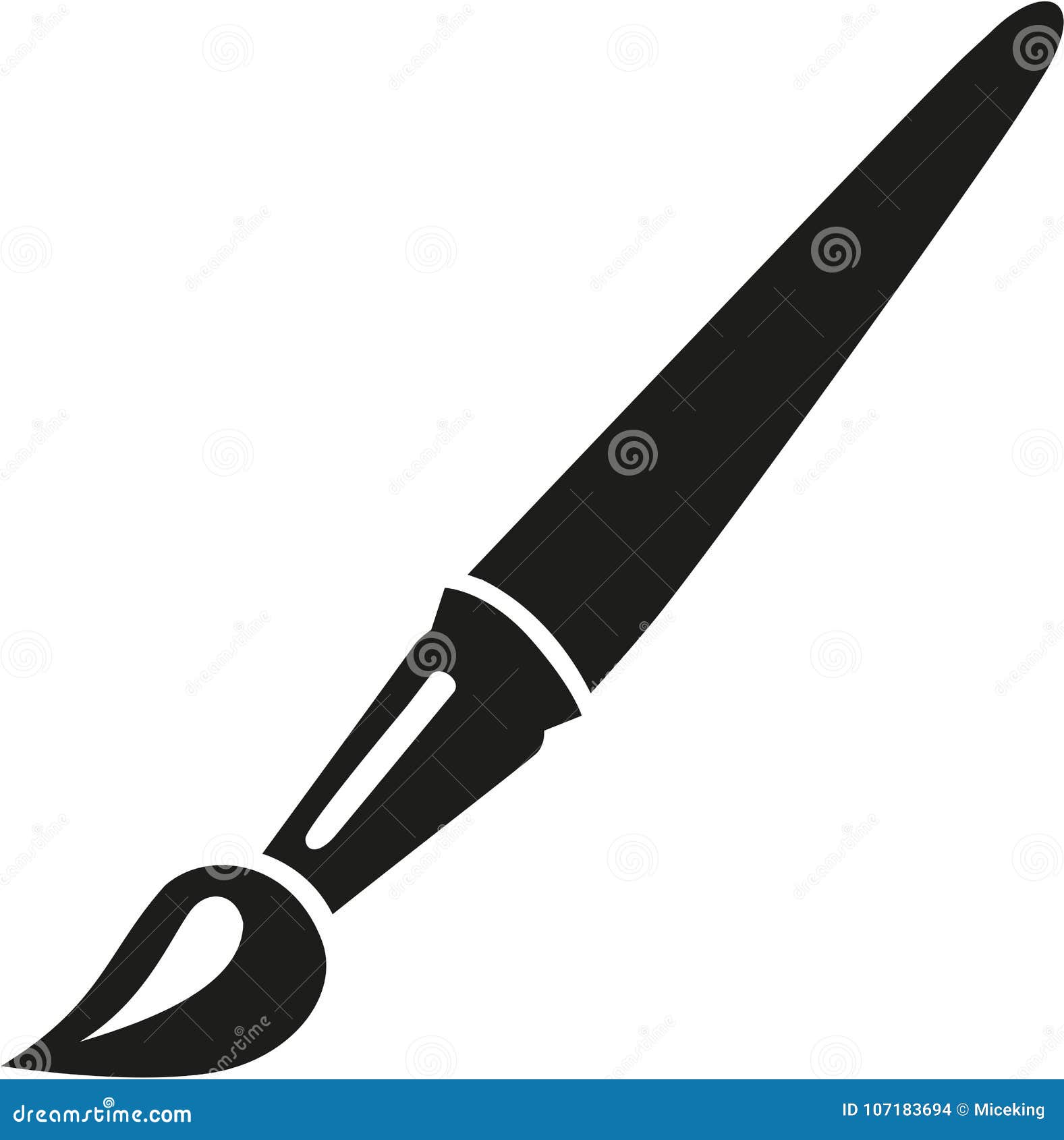 Painter brush symbol stock vector. Illustration of brush - 107183694