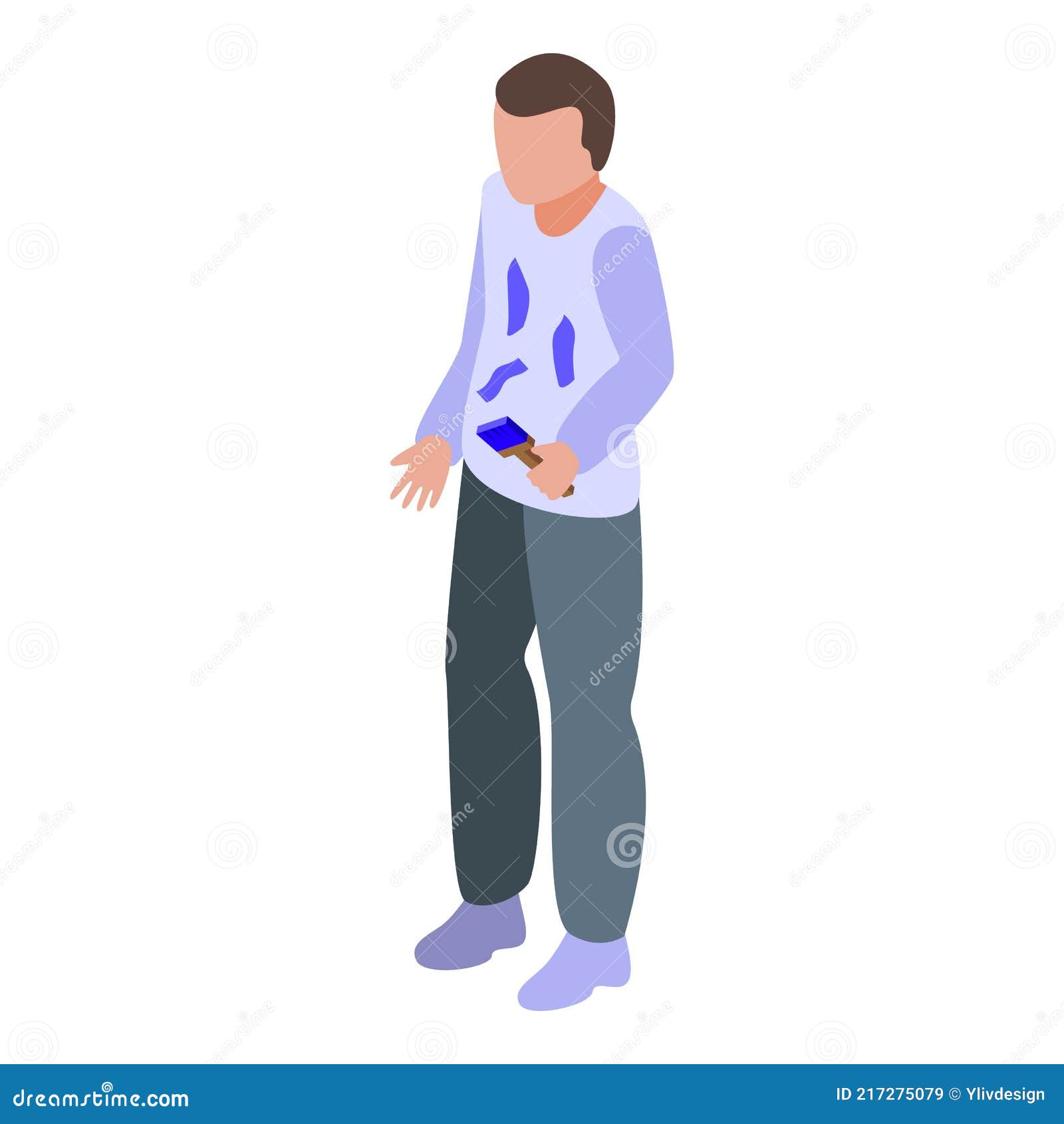 Painter Careless Person Icon, Isometric Style Stock Vector ...