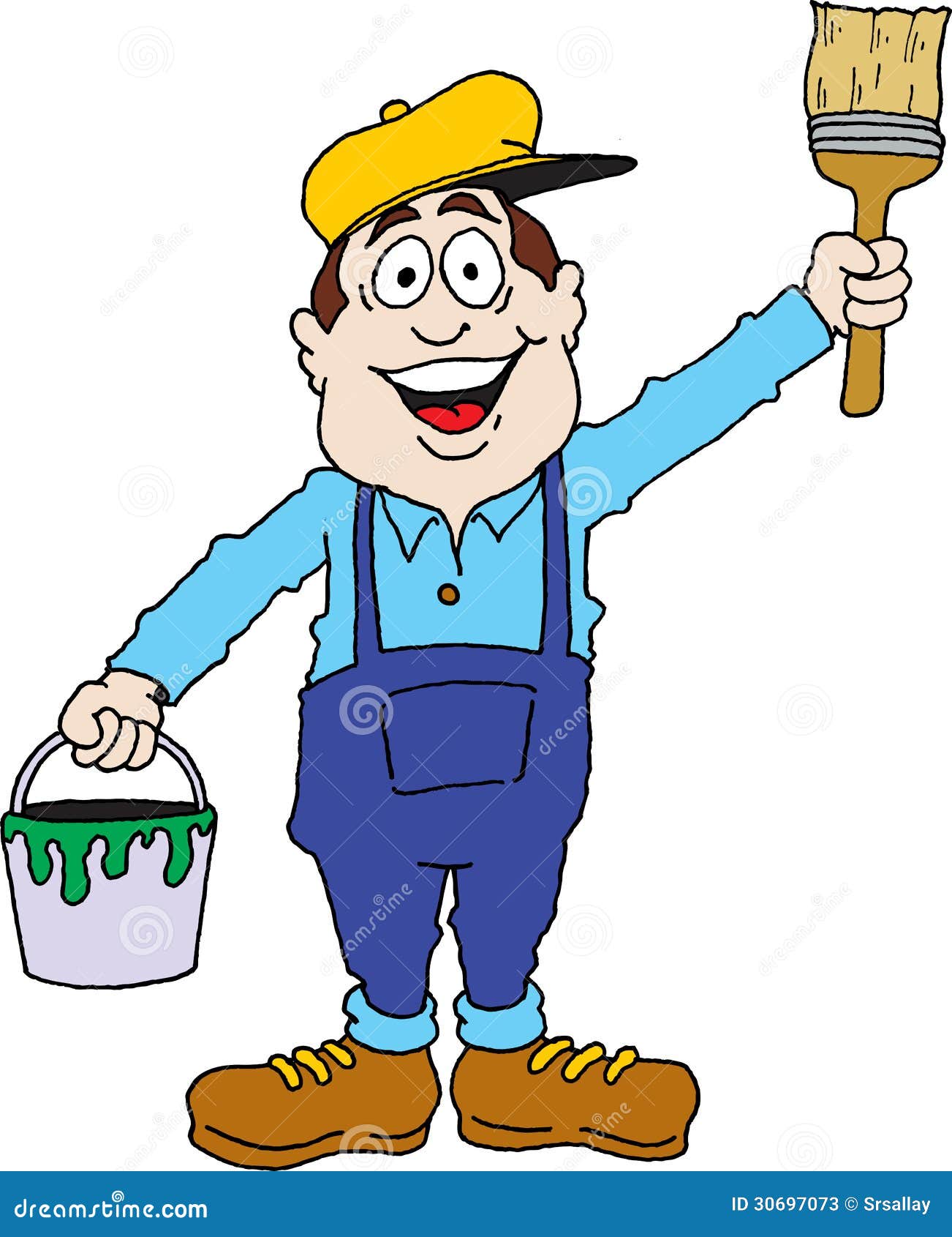 The Painter stock illustration. Illustration of brush - 30697073