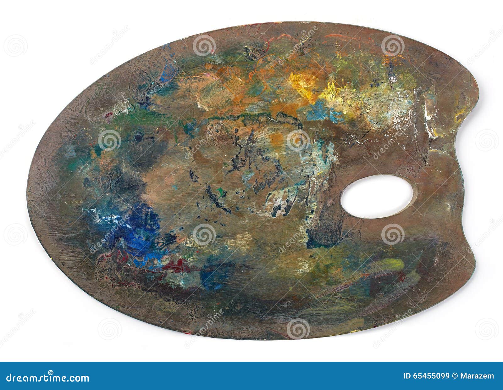 Painter color palette stock image. Image of object, bright - 65455099