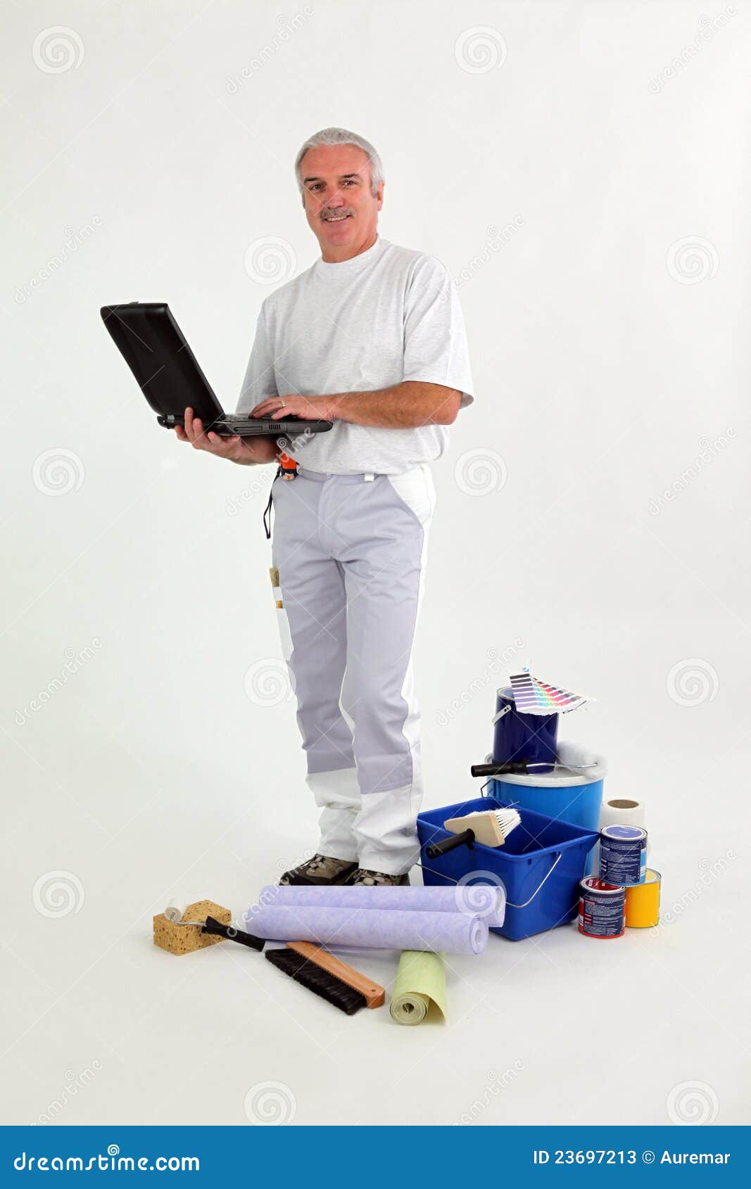 Painter-decorator stock image. Image of closeup, crafts - 23697213