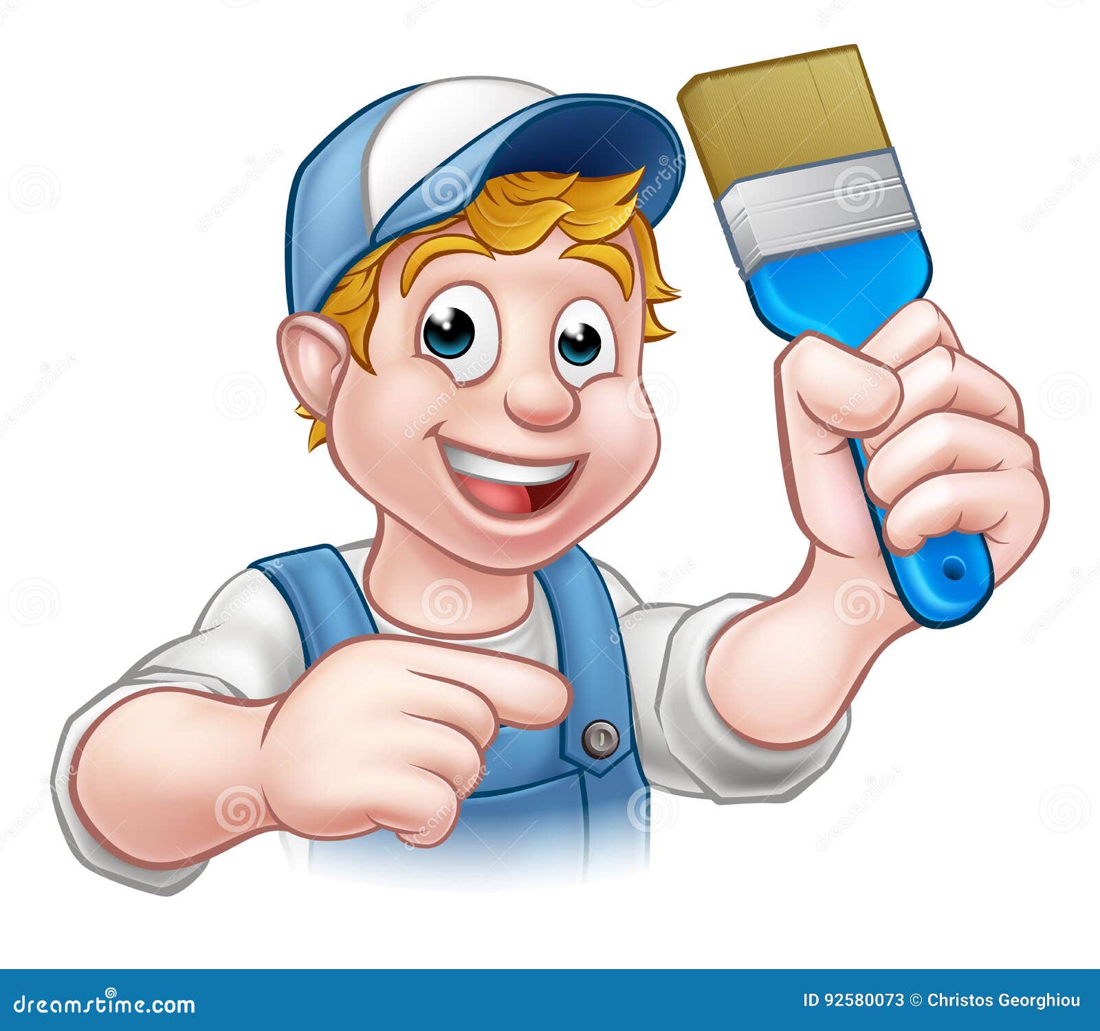 Painter Decorator Handyman Cartoon Character Stock Vector ... Painter Decorator Handyman Cartoon Character Stock Vector ...