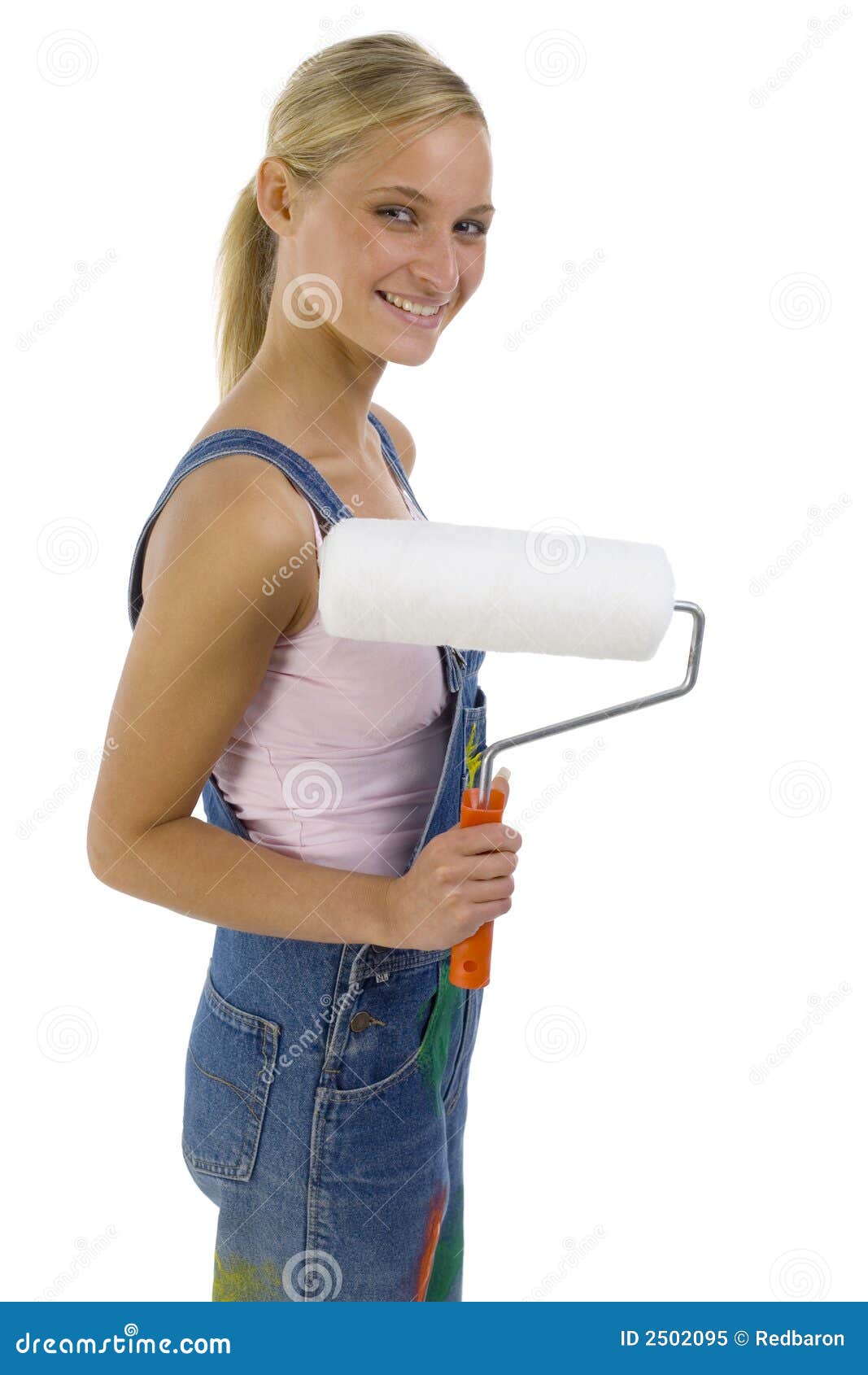 Painter girl stock image. Image of happy, girl, housework - 2502095
