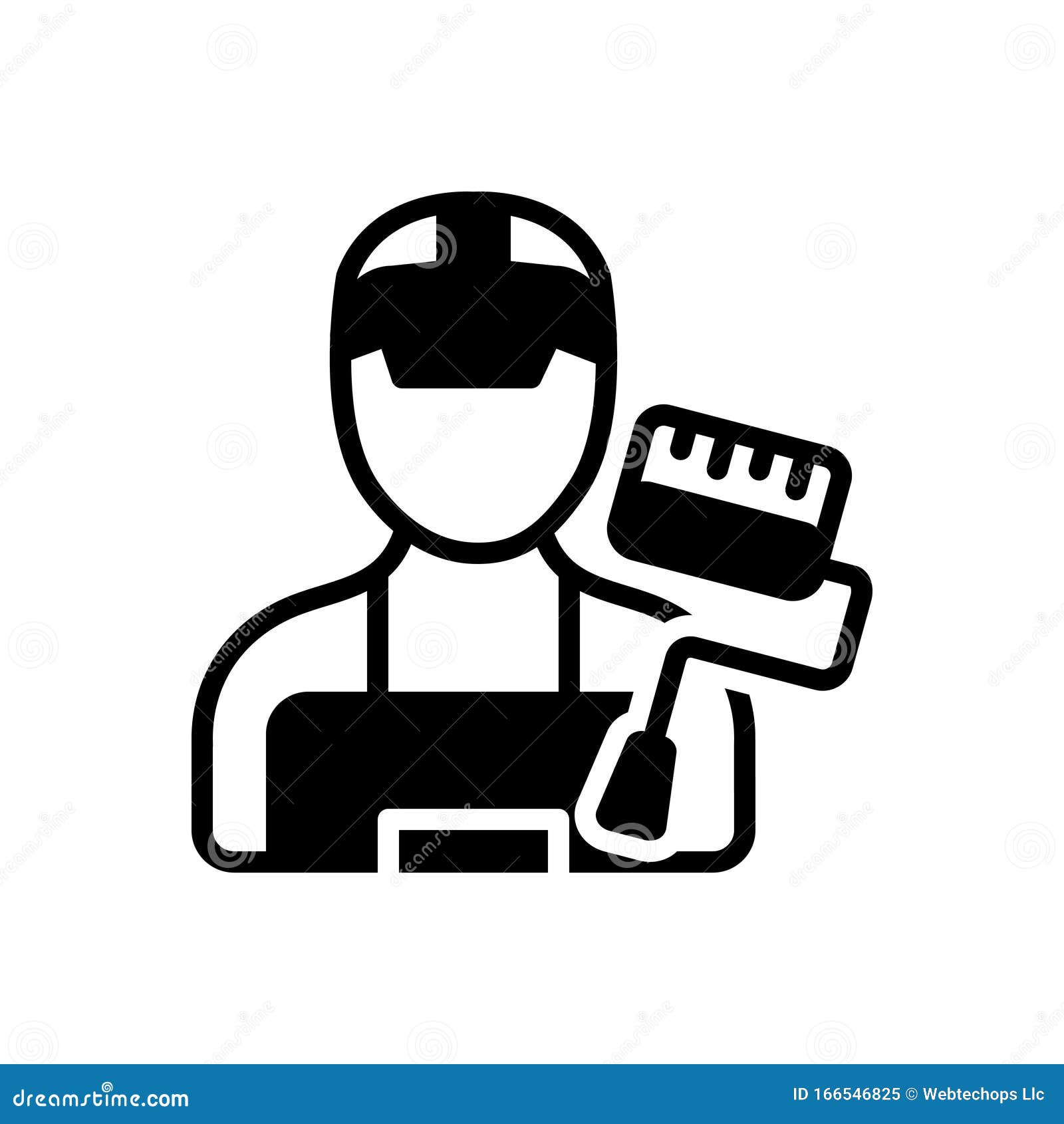 Black Solid Icon for Painter, Decorator and Craftsman Stock ...