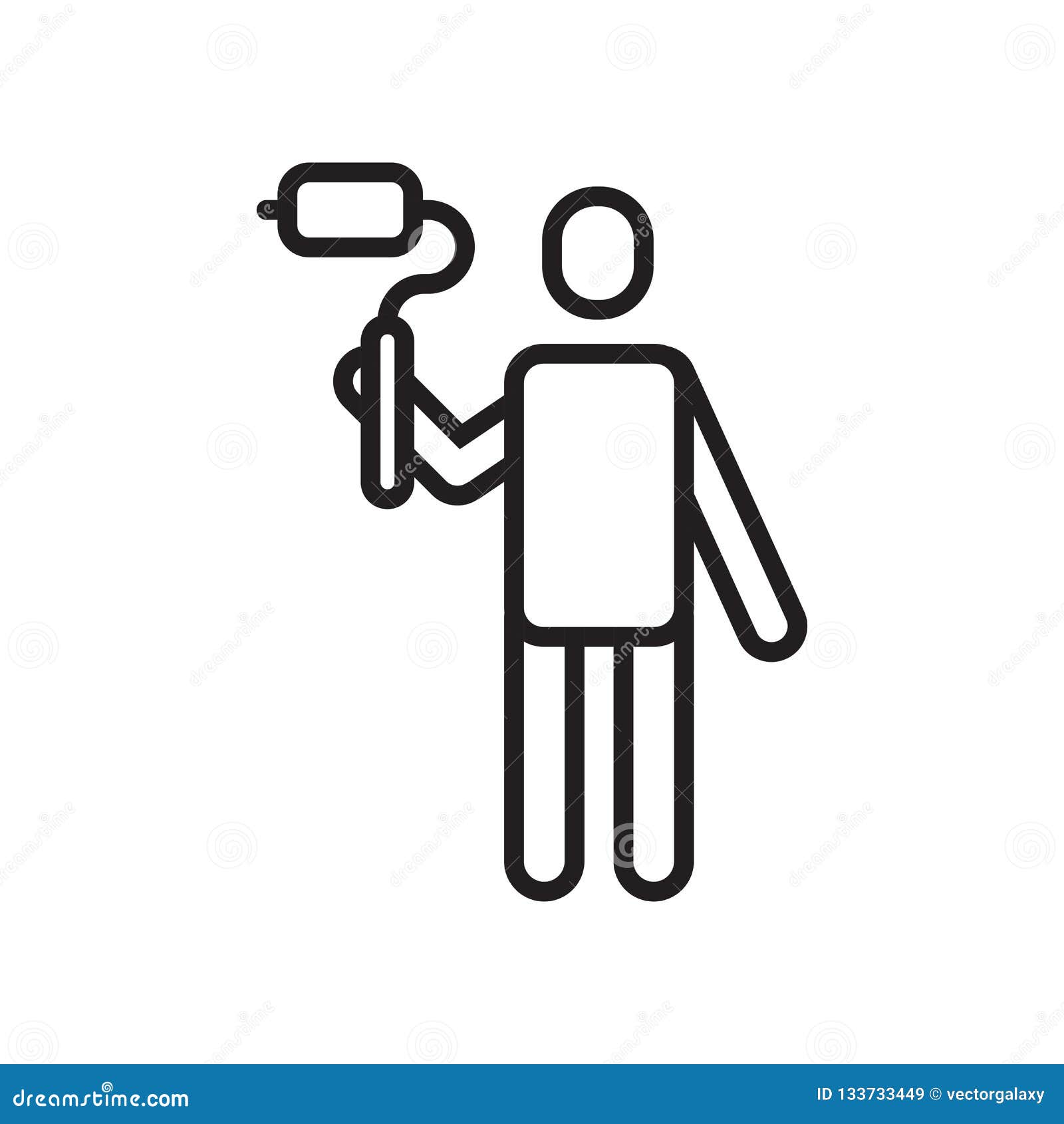 Painter Icon Vector Sign and Symbol Isolated on White Background Stock ...