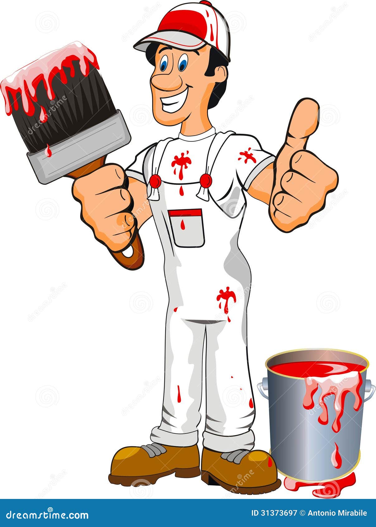 Painter Cartoon Vector | CartoonDealer.com #11847101