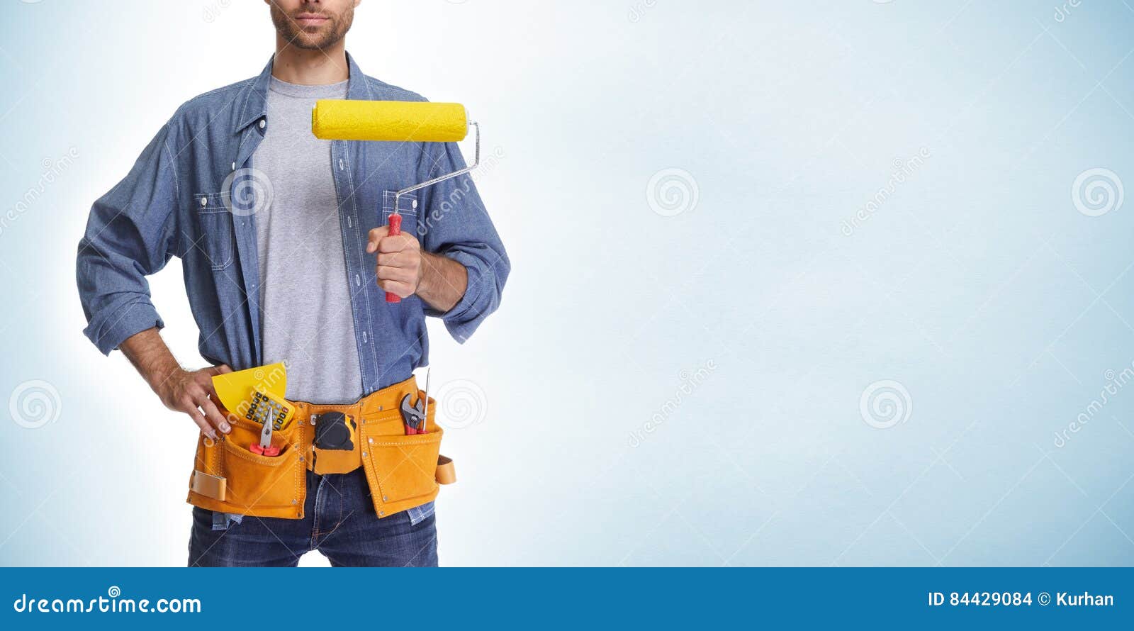 Painter man. stock photo. Image of decorator, repairman - 84429084