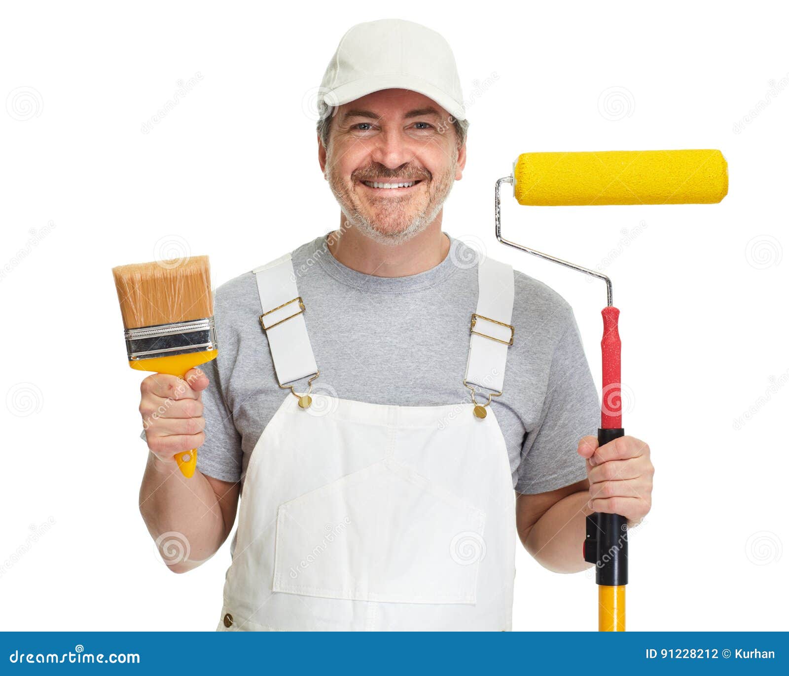 Painter man. stock photo. Image of painting, employee - 91228212