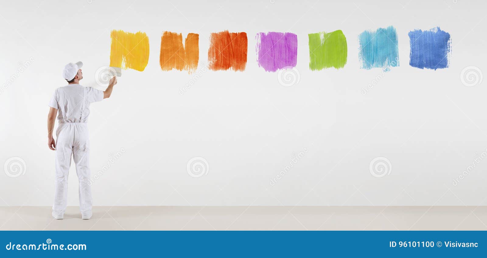 Man Color Samples Isolated White Renovation Photos - Free & Royalty ...