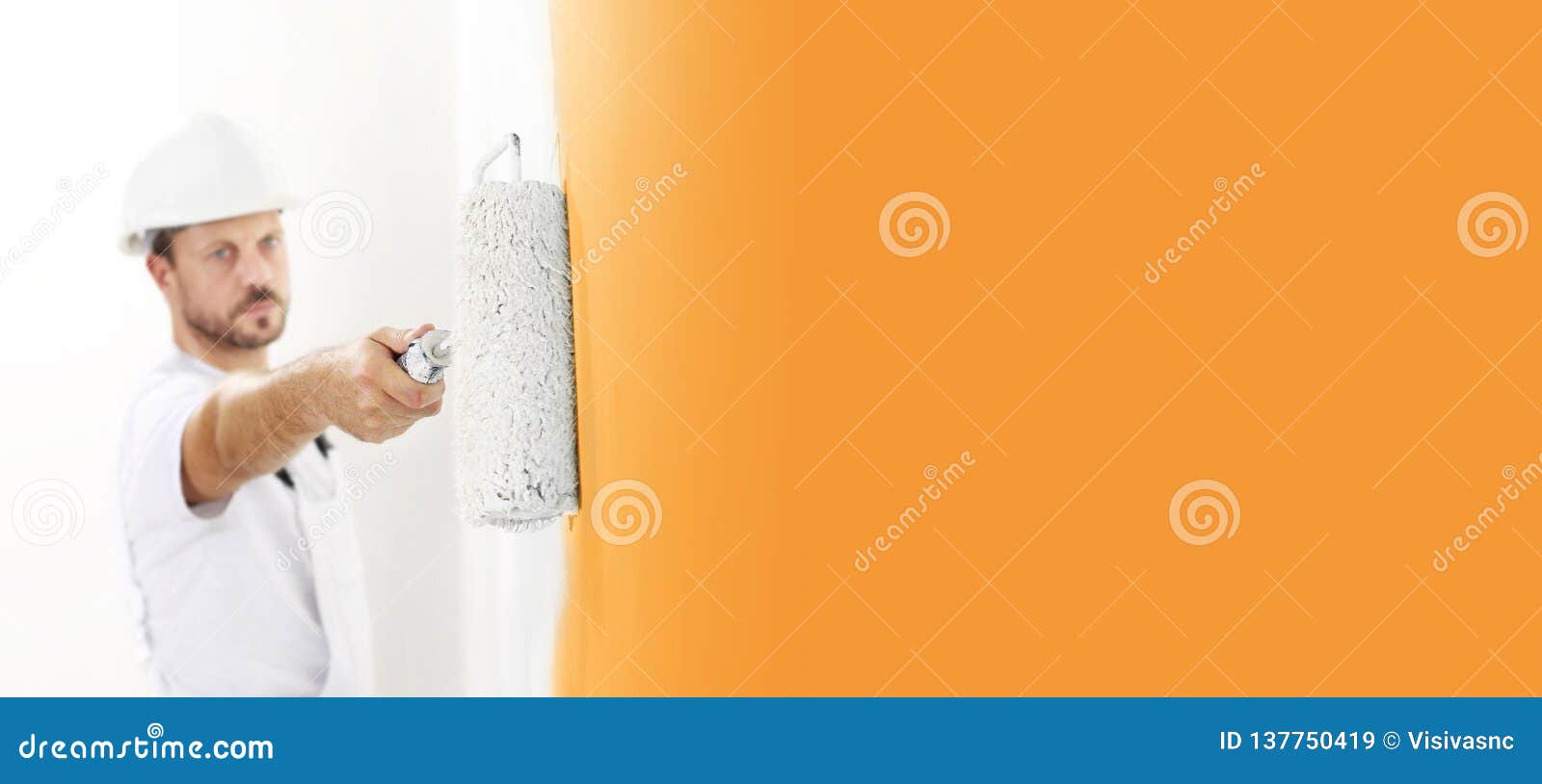Wall Painter At Work