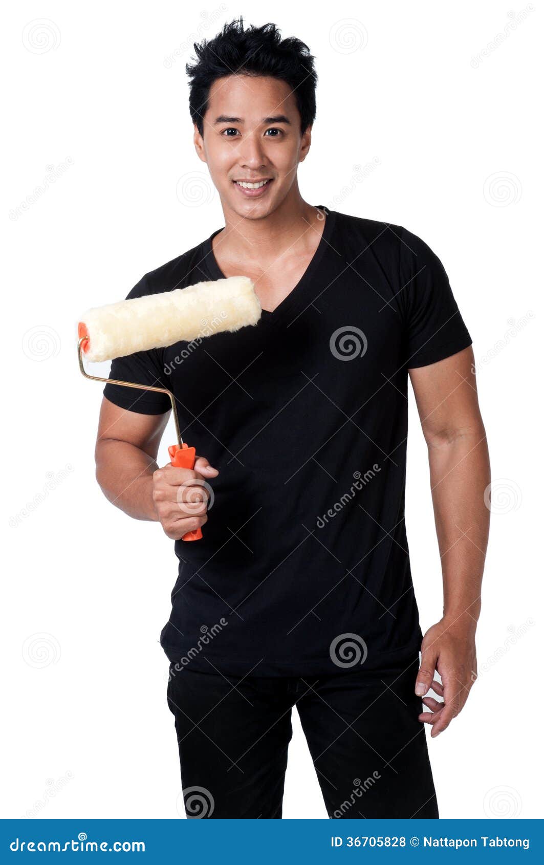 Painter man stock photo. Image of house, painter, full - 36705828