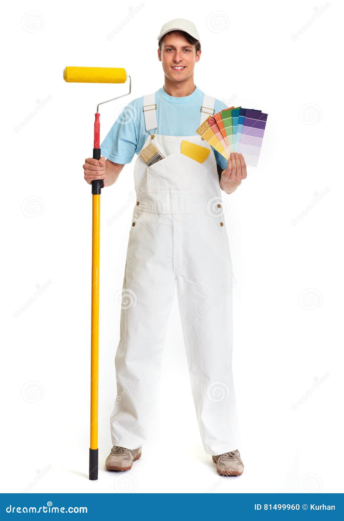 Painter man. stock photo. Image of standing, male, isolate - 81499960