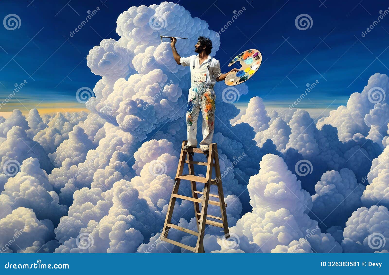 Painter Painting Icon On White Background. Simple Element Illustration ...