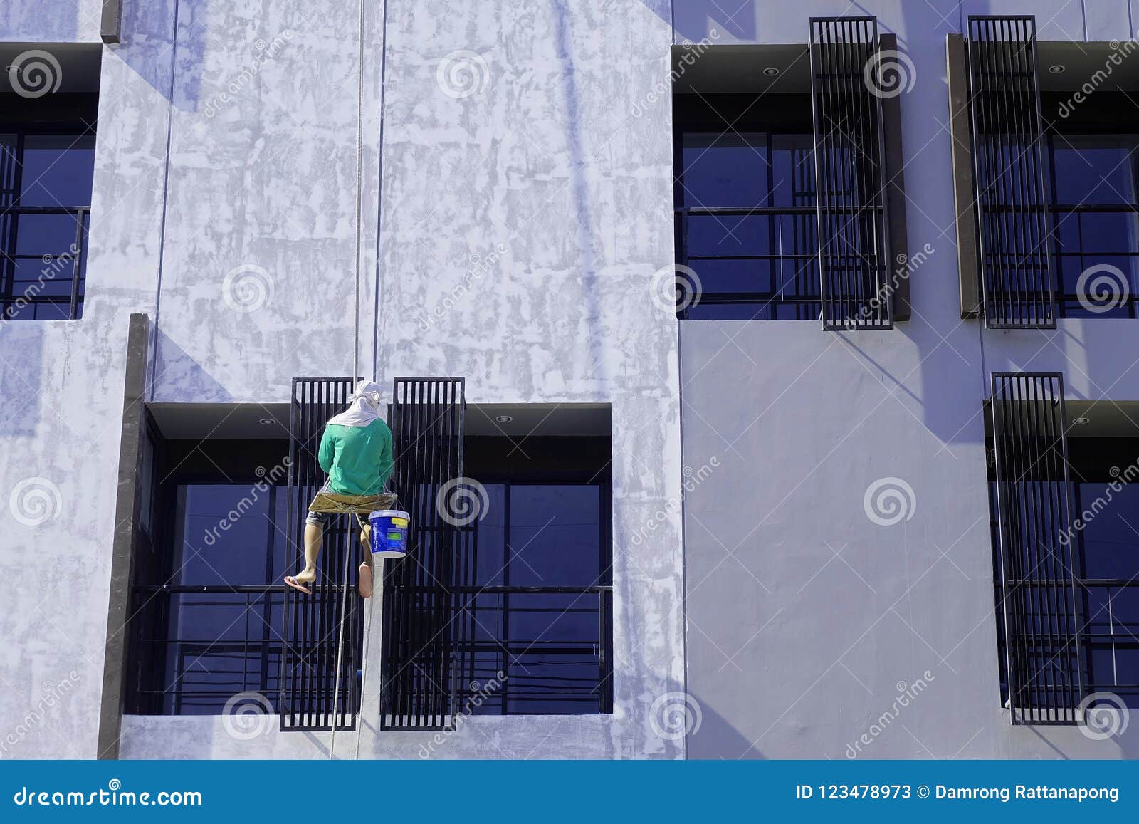 Painter are Painting Outside the Building. Editorial Stock Photo ...