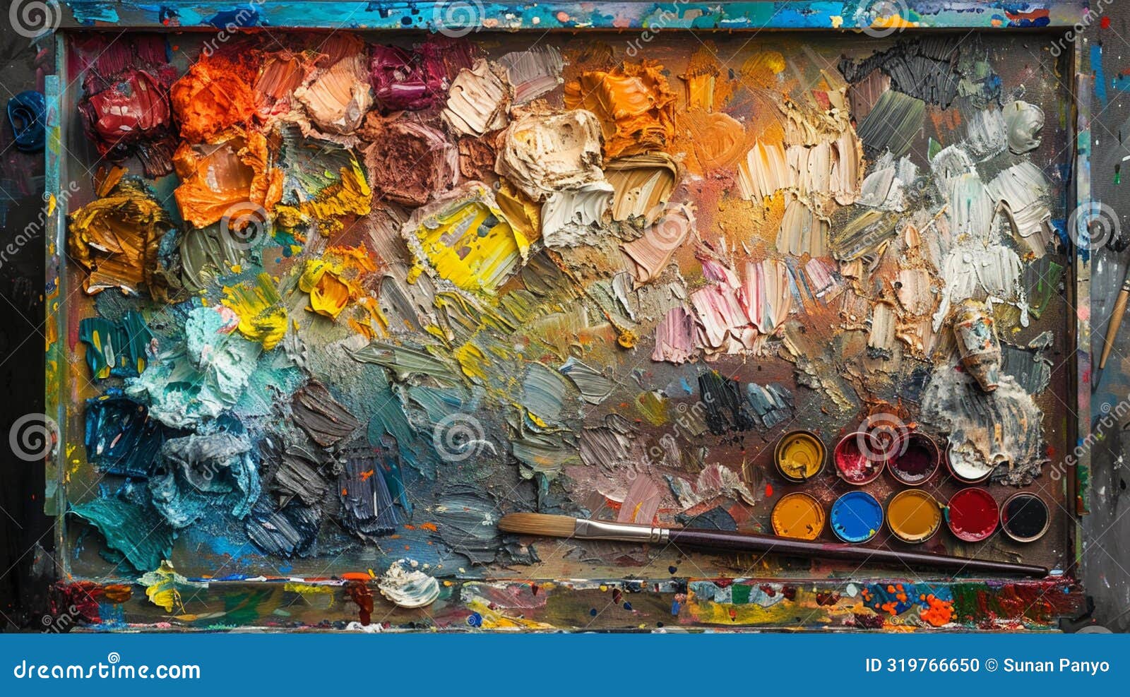 A Painter Palette, Each Color A Different Theme, Inviting Users To ...