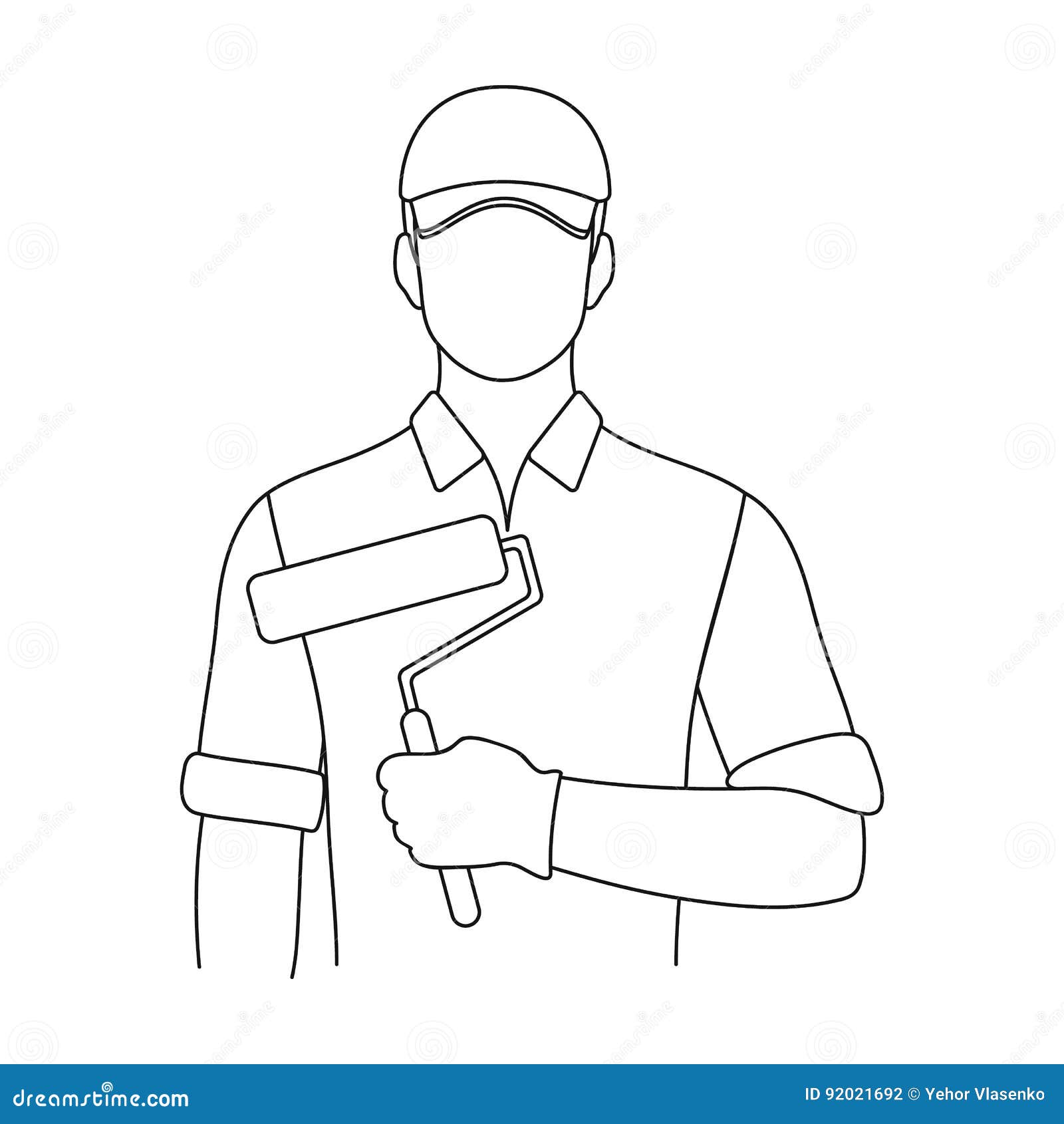 Painter.Professions Single Icon in Outline Style Vector Symbol Stock ...