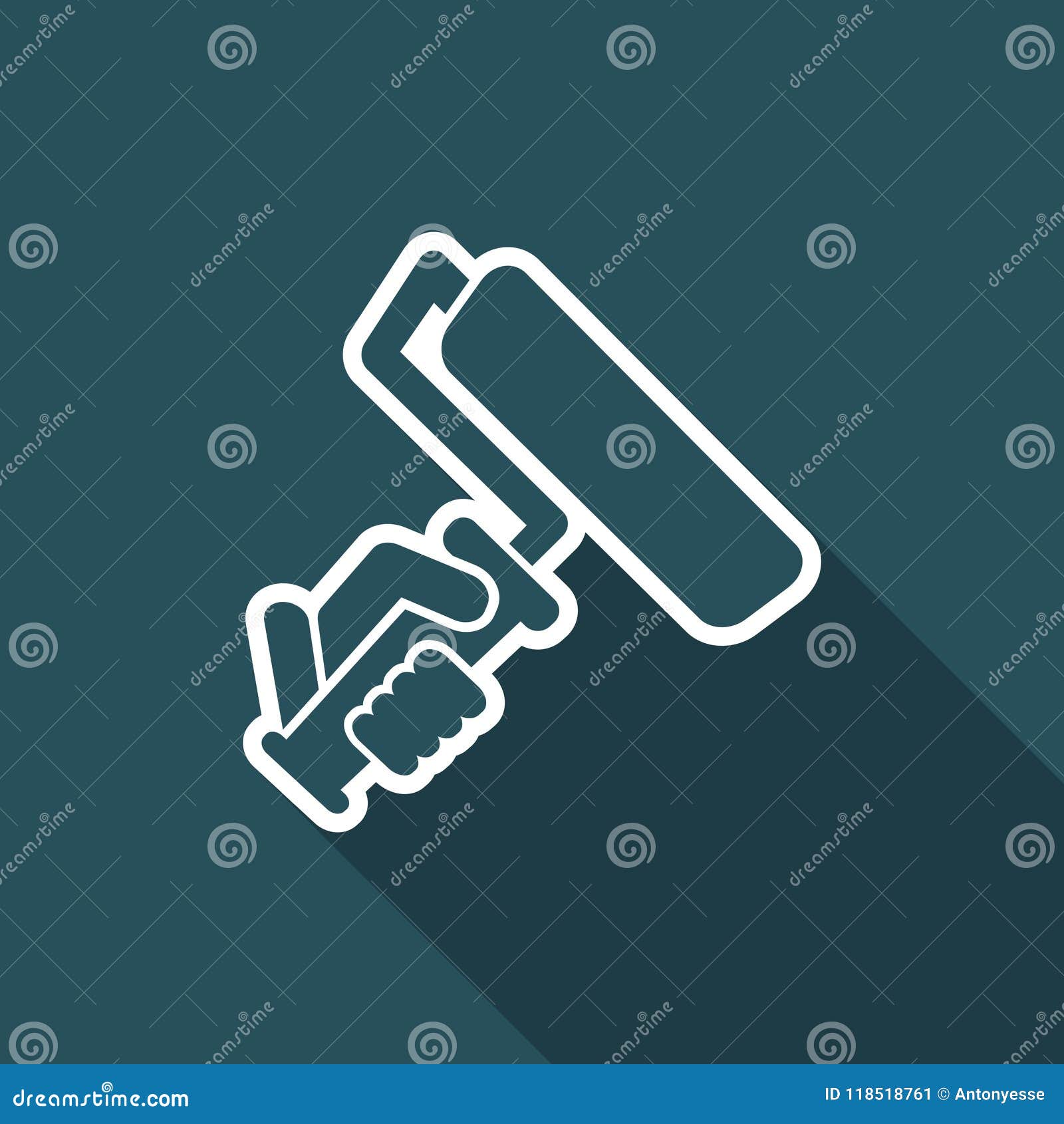 Painter roll symbol stock vector. Illustration of restructuring - 118518761