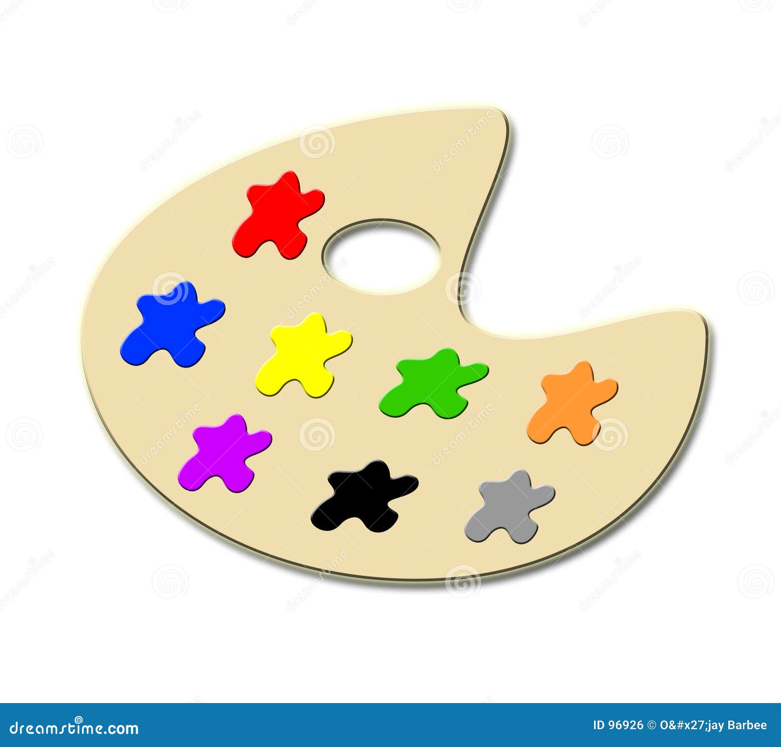 Painter s Palette stock illustration. Illustration of computer - 96926