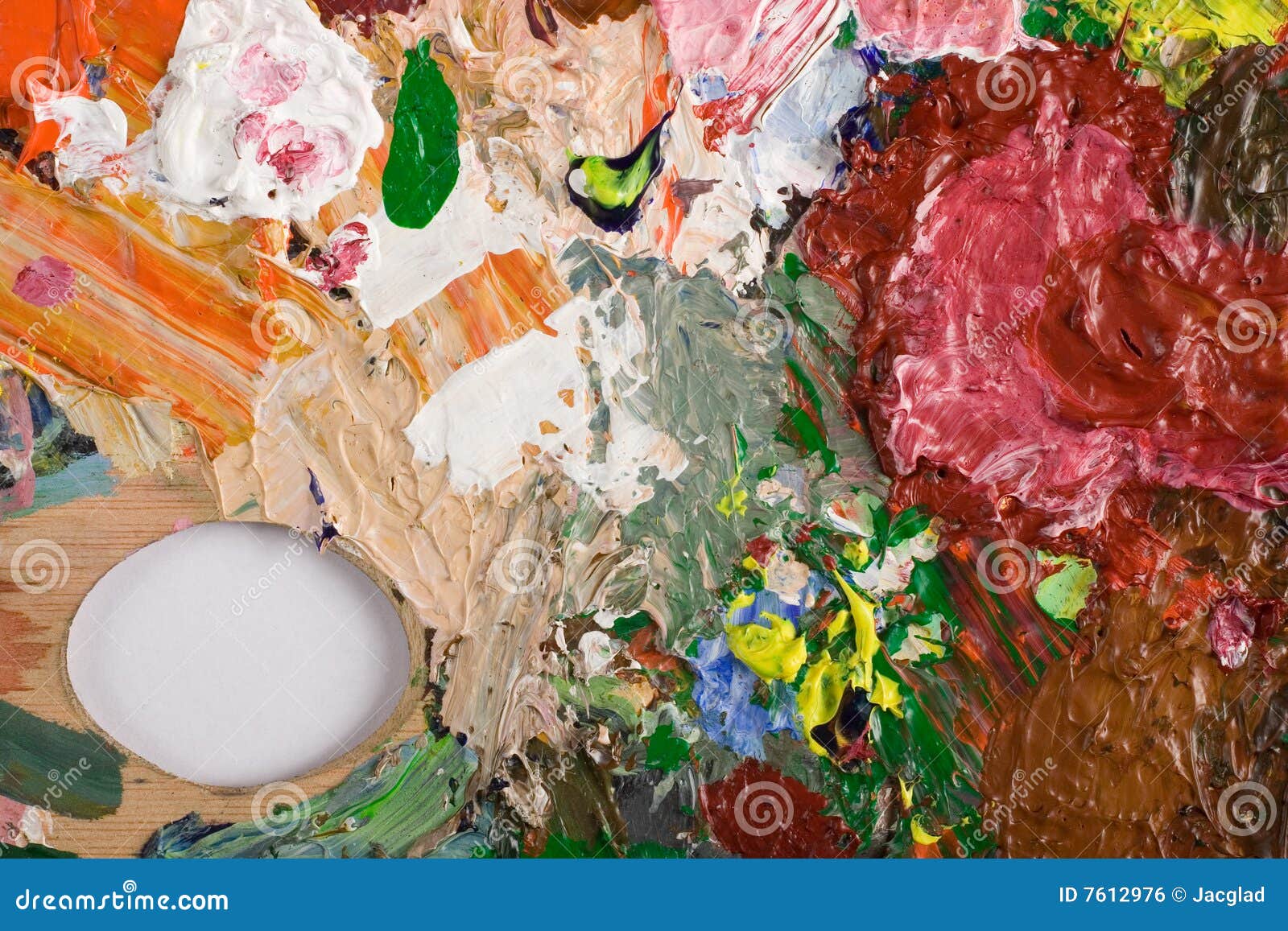 Painter S Palette with Multiple Colors Stock Photo - Image of craft ...