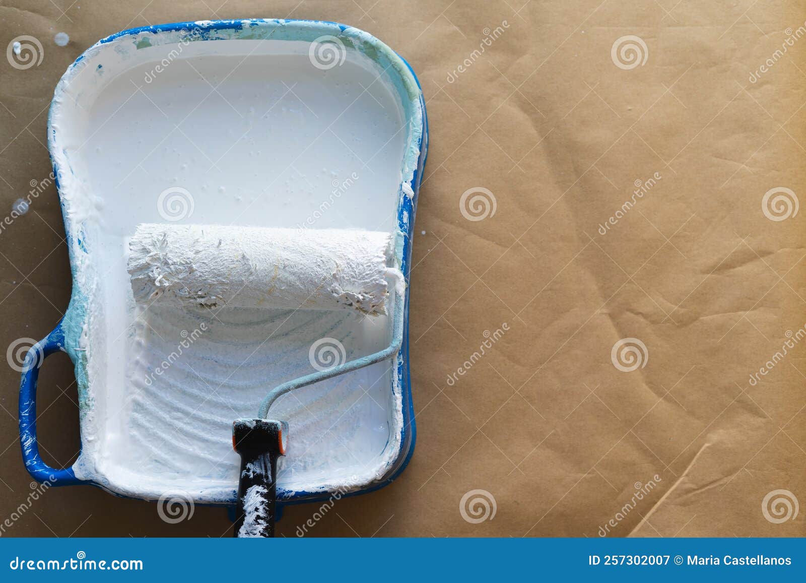 Tools Paint Ink Scrapers Blue On Tray Royalty-Free Stock Photography ...