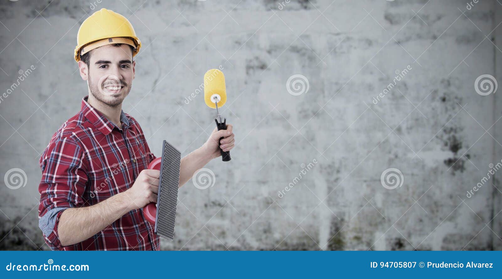 Painter with Tools for Working Stock Image - Image of craftsman ...