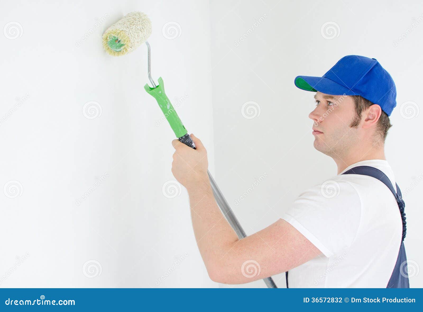 Painter in uniform stock photo. Image of indoor, renewal - 36572832
