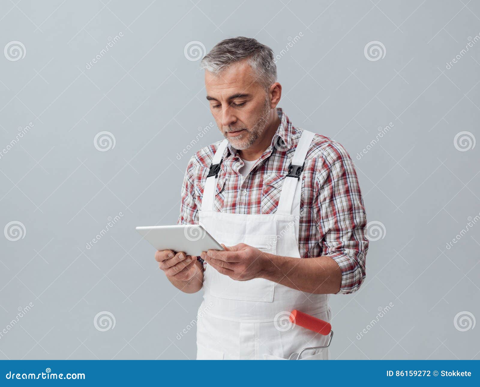 Painter Using a Digital Tablet Stock Photo - Image of internet ...