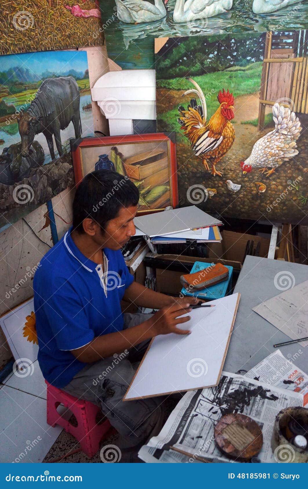 Painter editorial photo. Image of solo, painter, making - 48185981